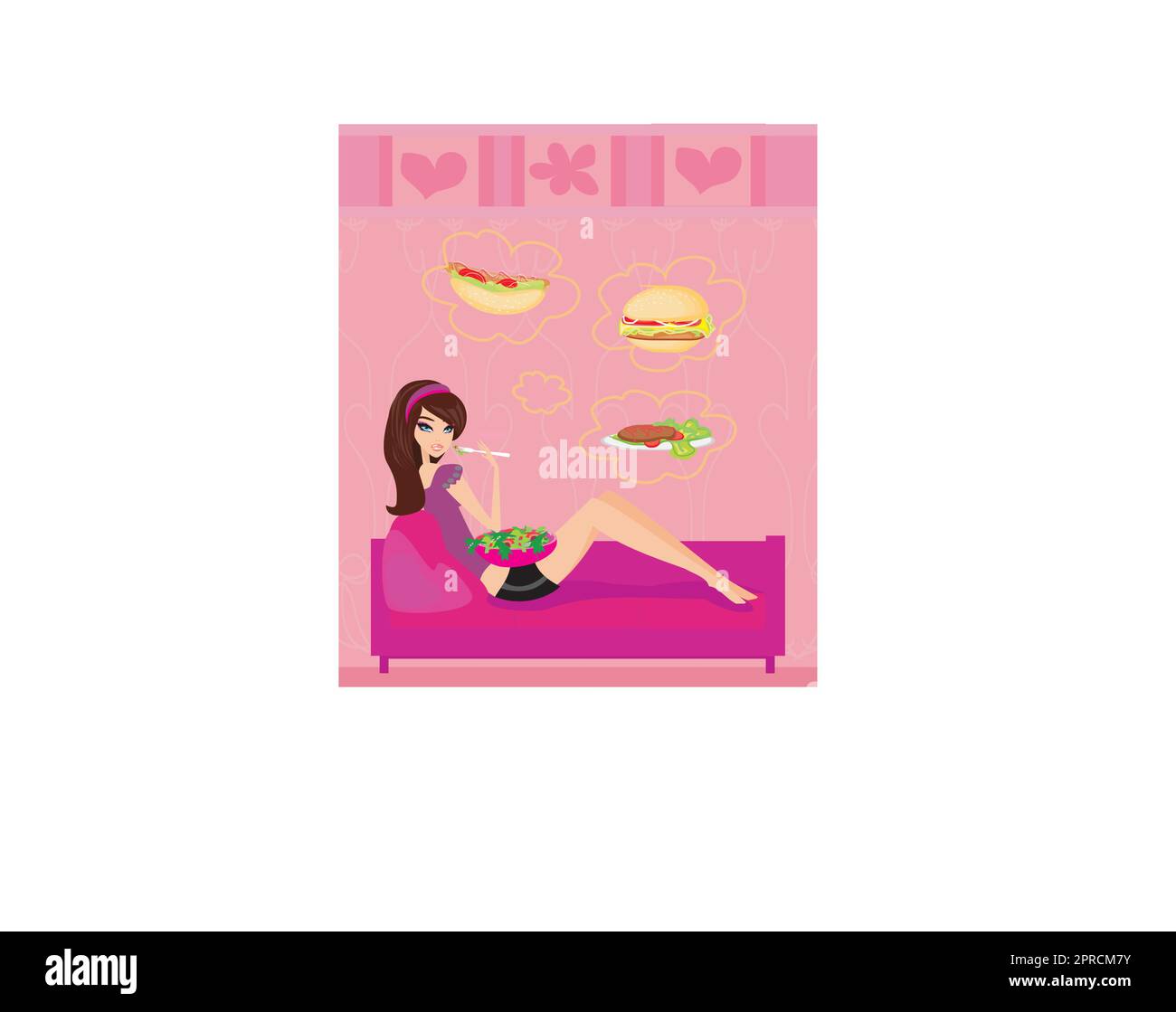 Diet eating temptation Stock Vector Image & Art - Alamy
