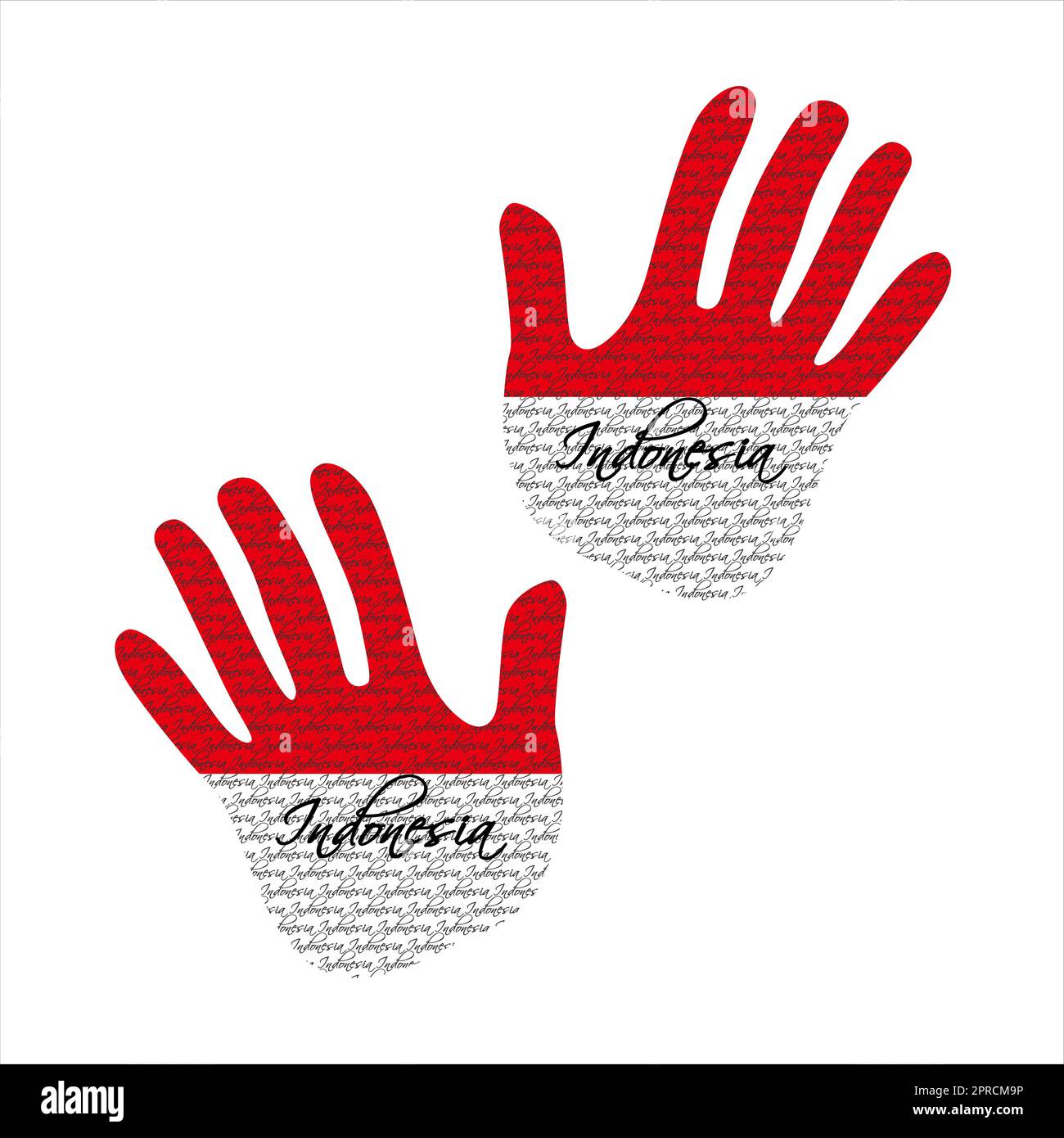 Hand drawn vector illustration with Indonesian flag pattern great for ...