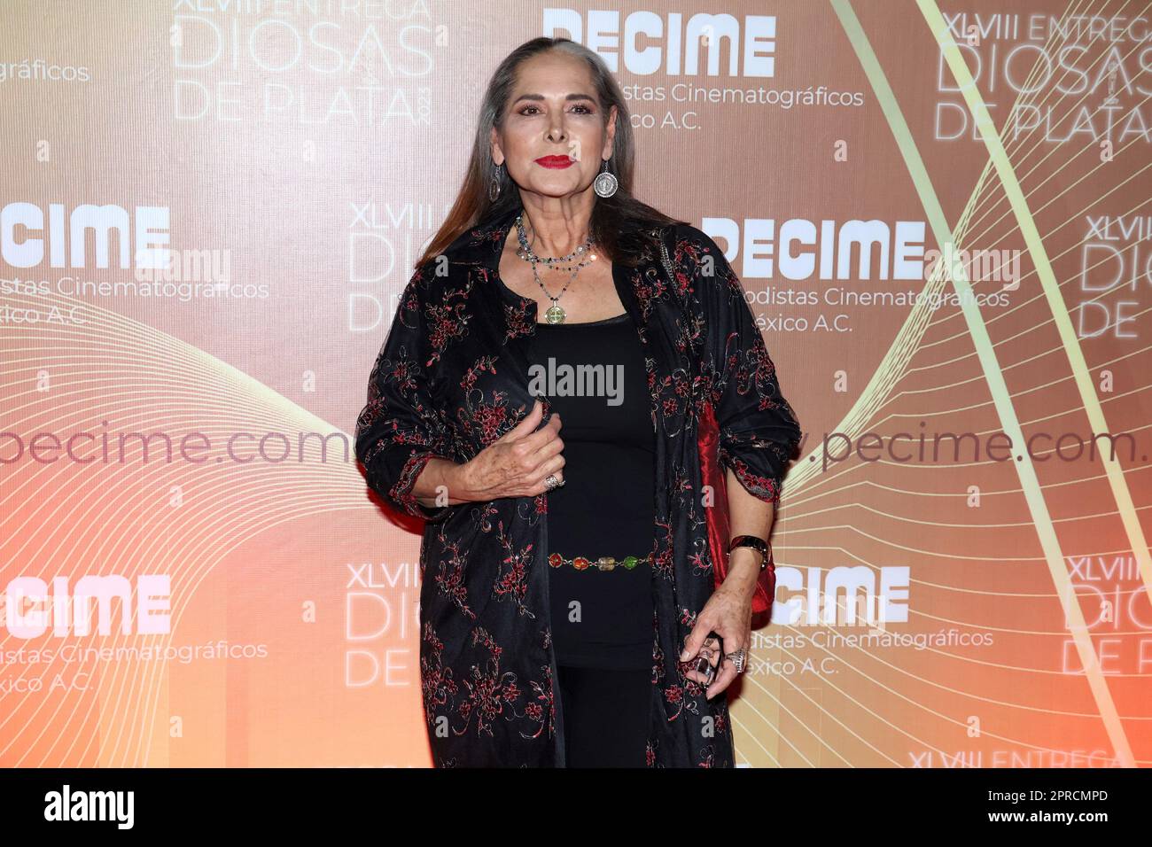 Mexico City, Mexico. 25th Apr, 2023. Isaura Espinoza attends the red ...