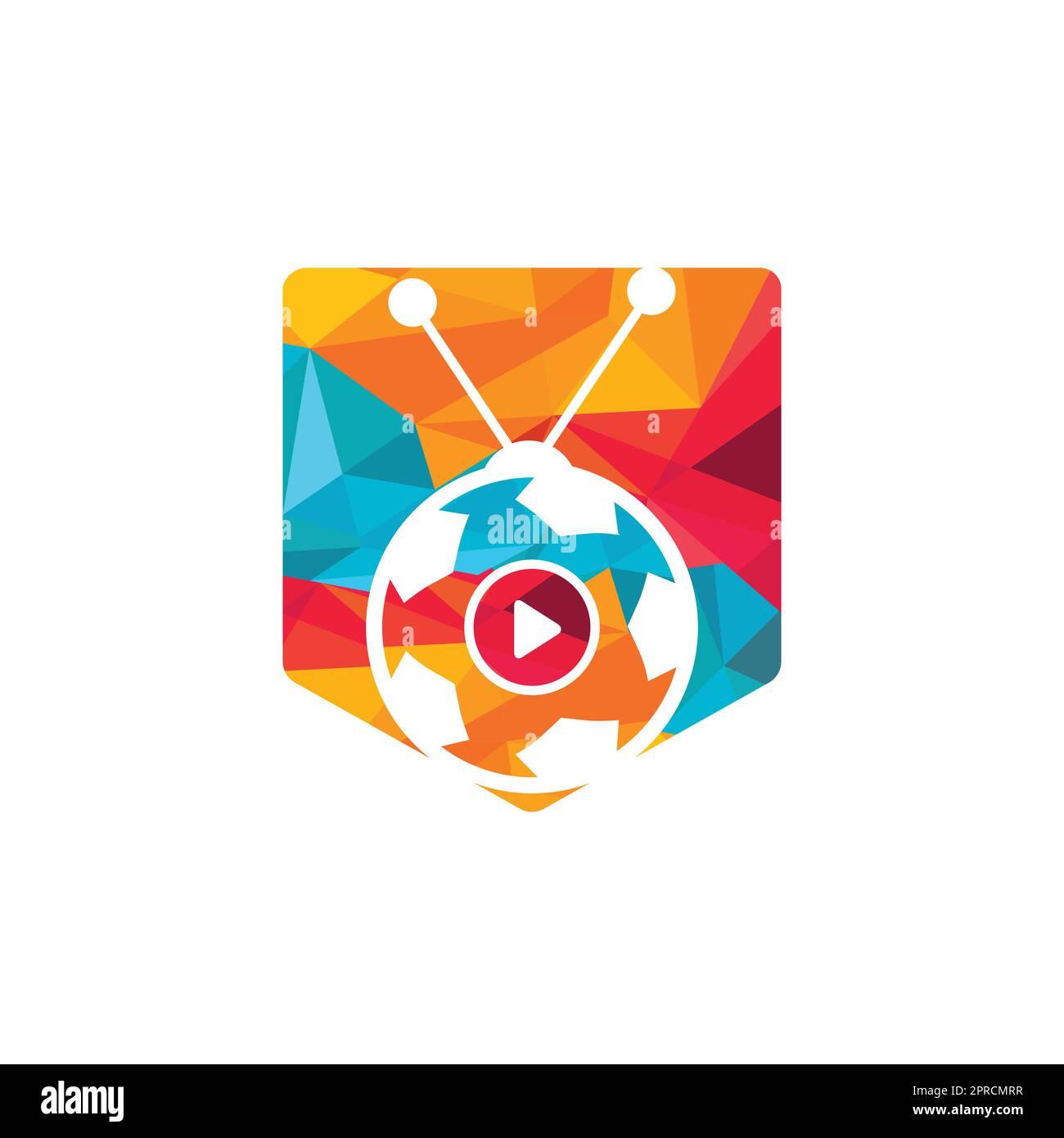Soccer television vector logo design template. Football tv icon logo ...