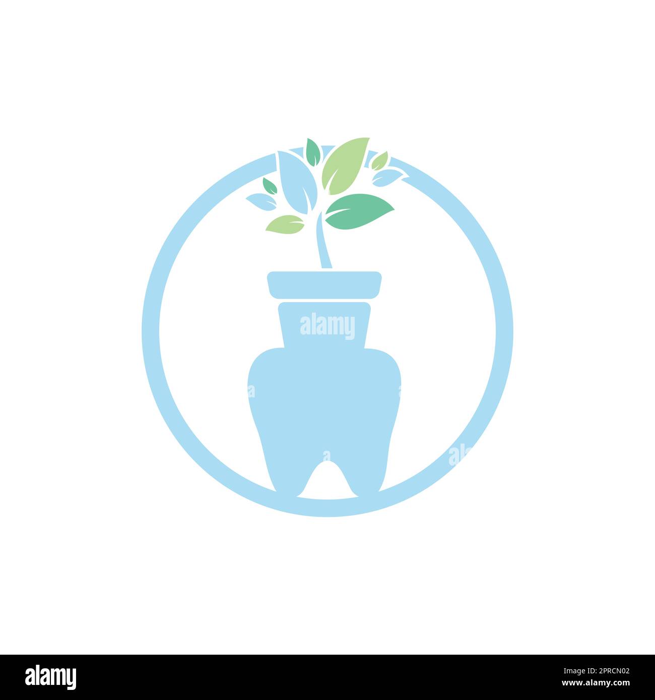 Dental garden vector logo design template. Tooth and flower pot icon ...