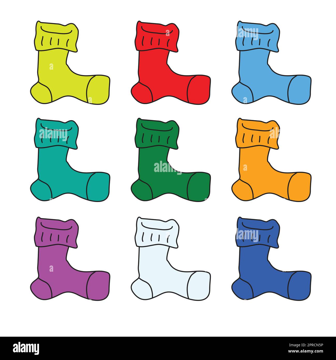 Cartoon Sock Collection Stock Vector Image & Art - Alamy