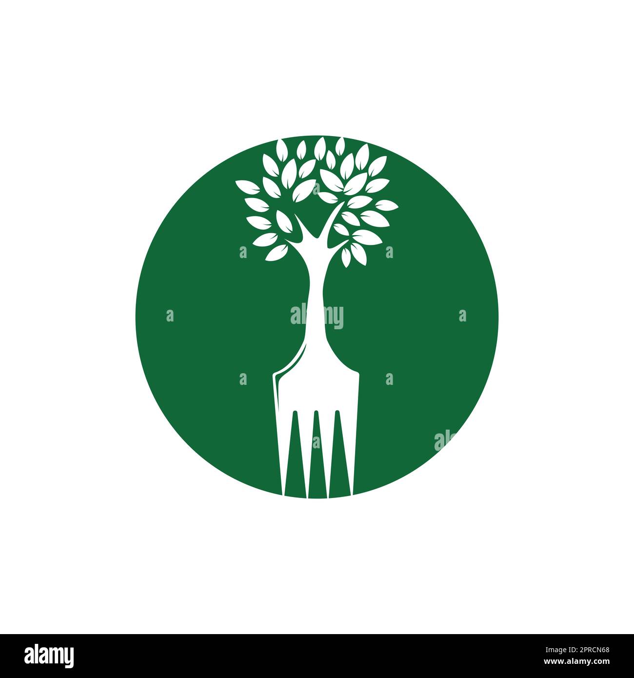 Fork tree vector logo design. Restaurant and farming logo concept Stock ...