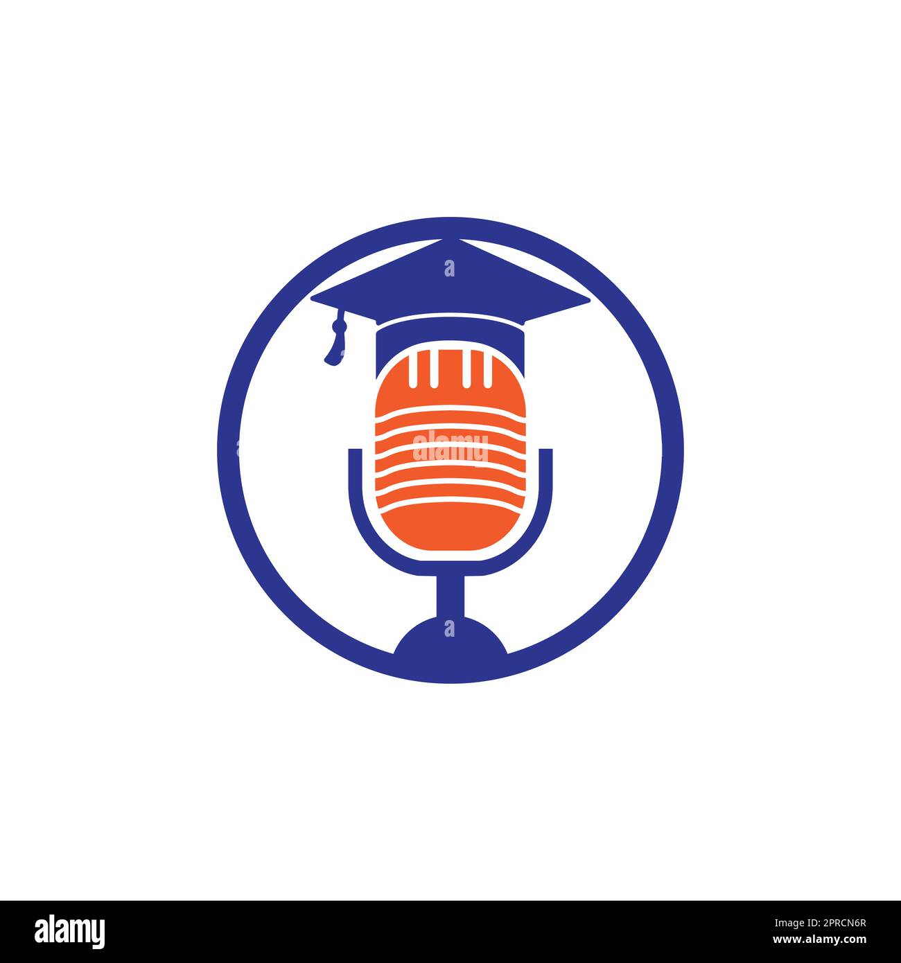 Graduate podcast logo icon symbol design. Education podcast logo ...