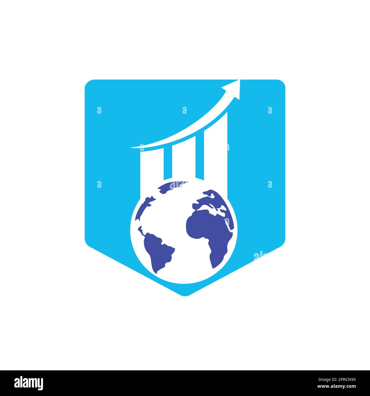 World Stats vector logo design template. World finance logo design ...