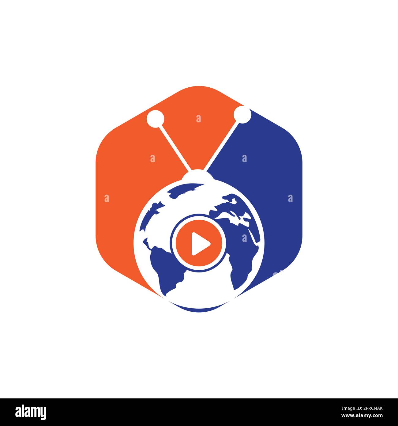 Global TV vector logo design concept. World television icon design ...