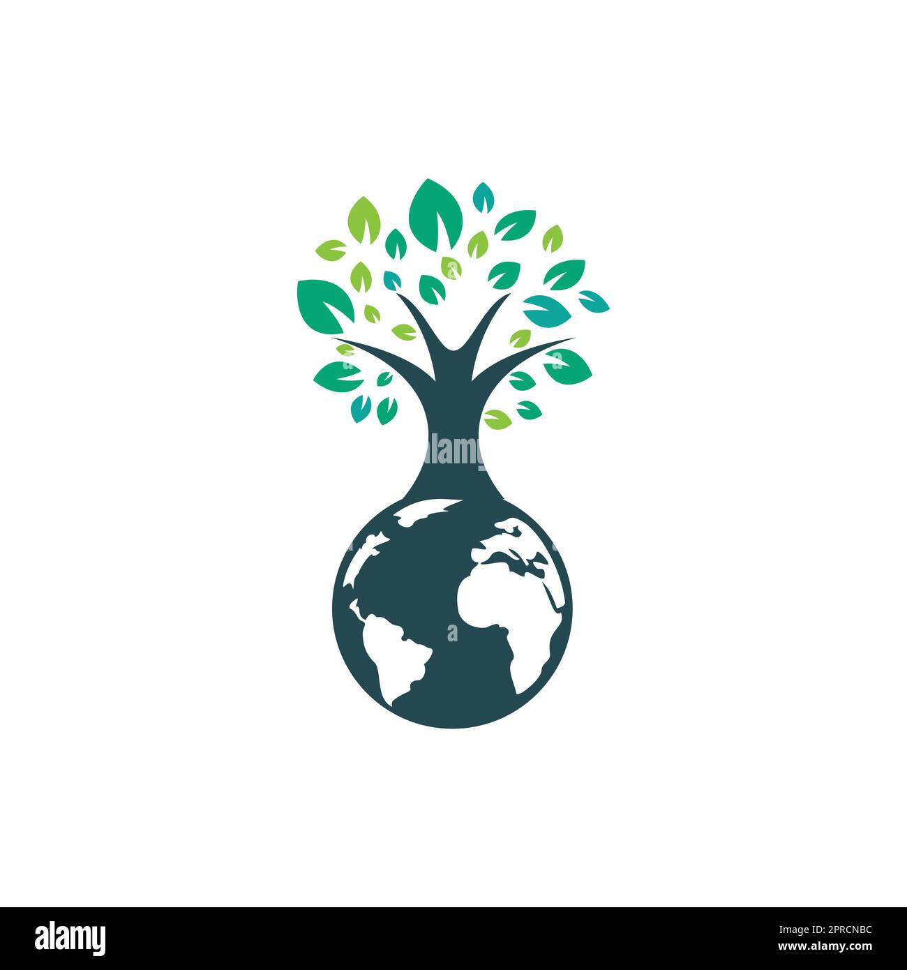 Globe tree vector logo design template. Planet and eco symbol or icon ...