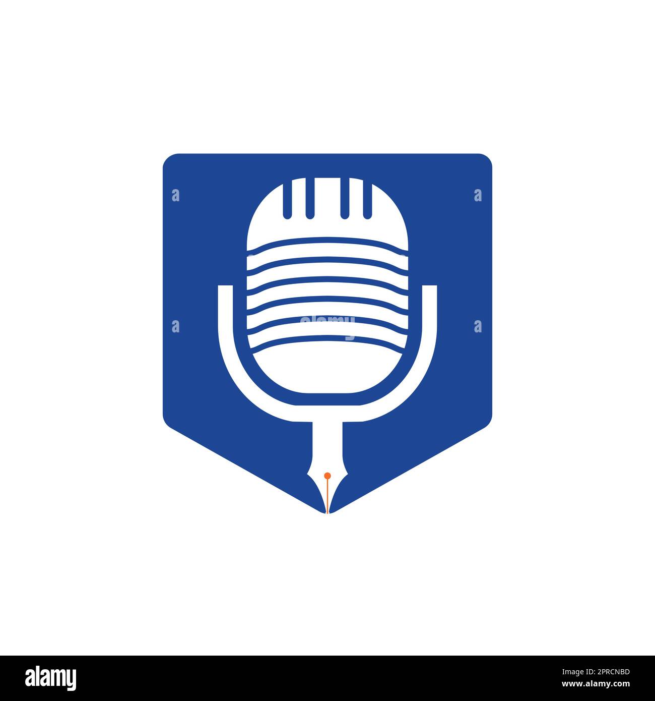 Pen microphone conference podcast radio logo design. Education podcast ...
