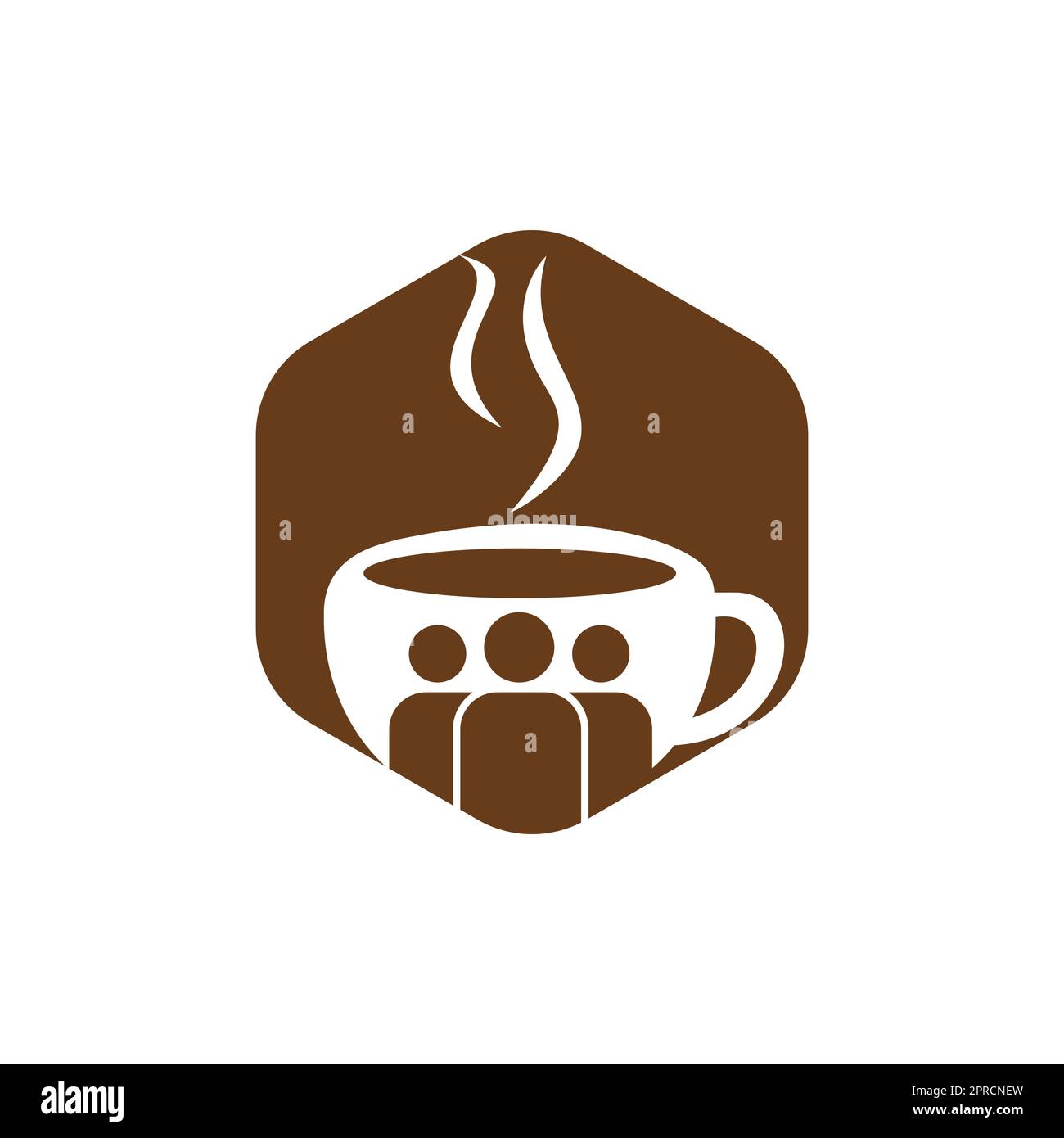 Coffee people vector logo design. Cafe or restaurant symbol Stock ...