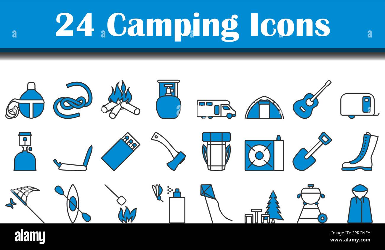 Camping Icon Set Stock Vector Image & Art - Alamy