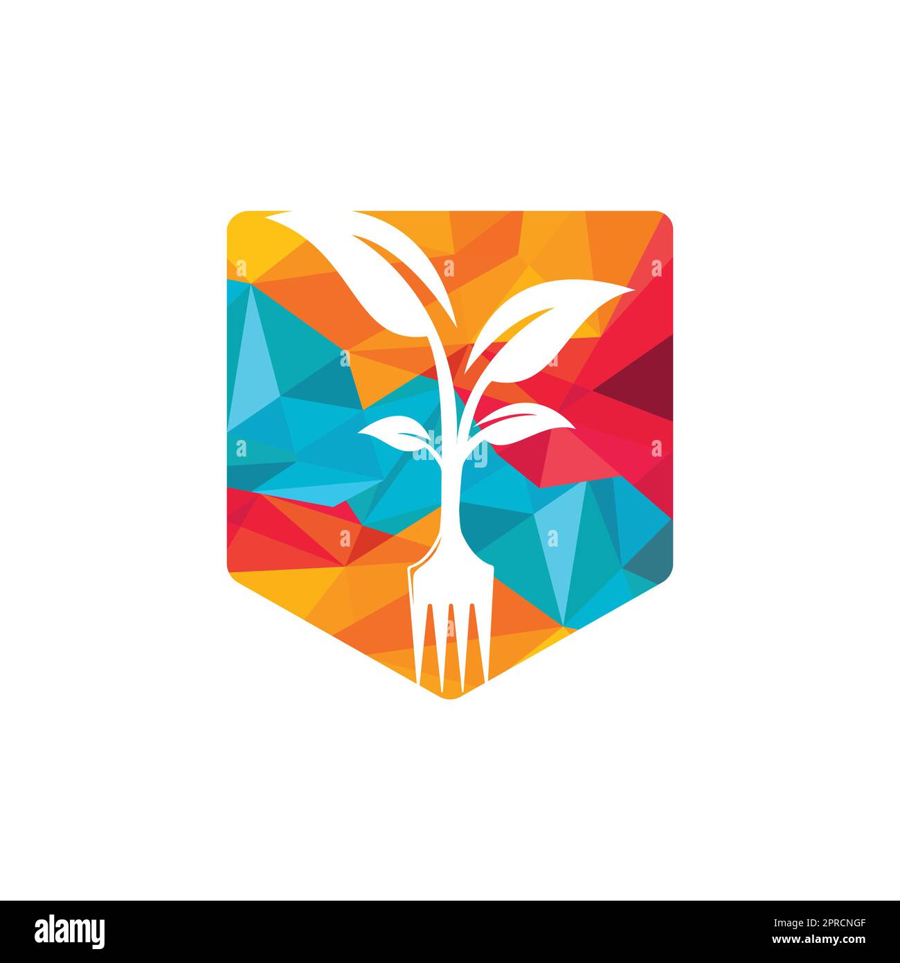 Fork tree vector logo design. Restaurant and farming logo concept Stock ...