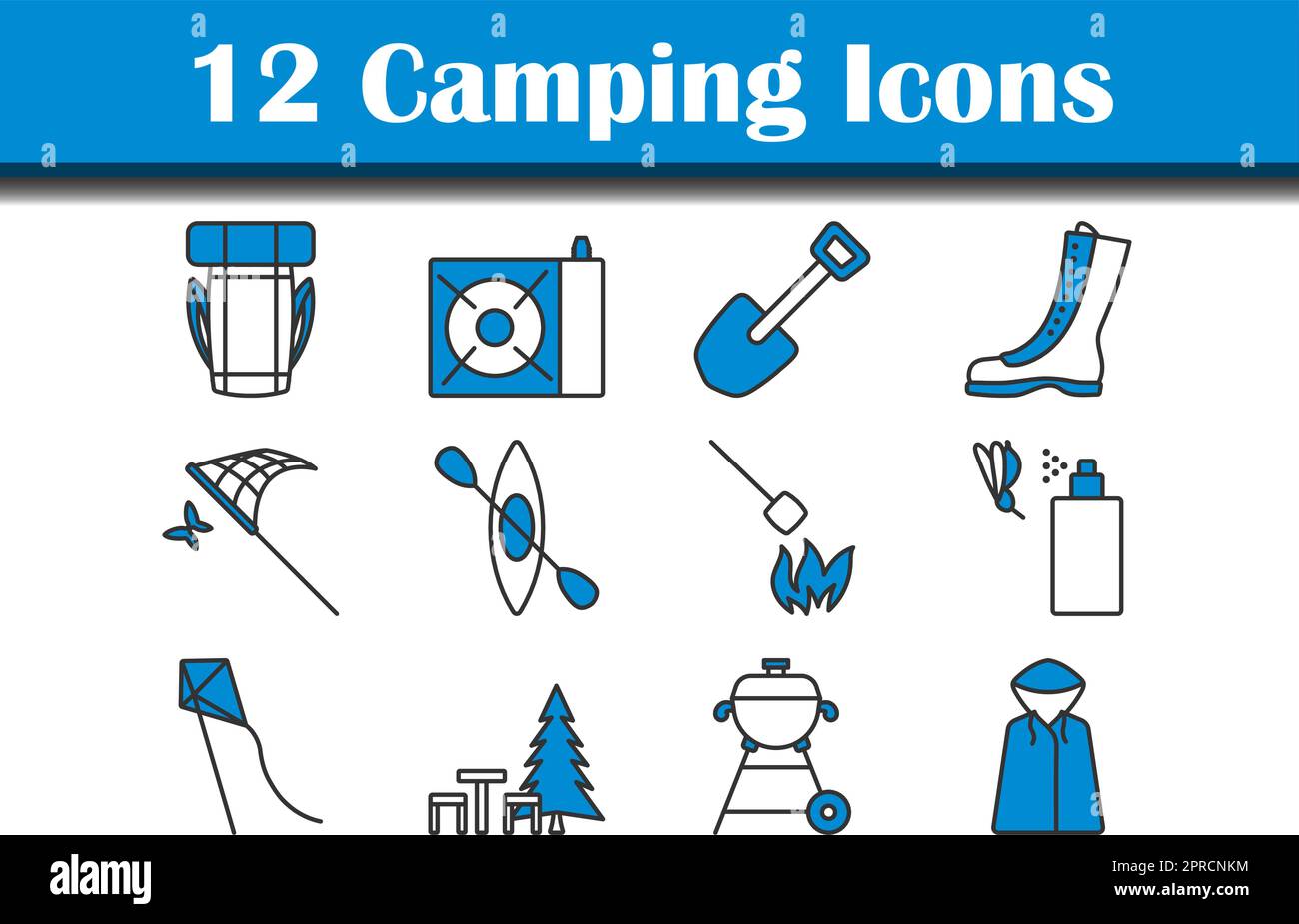 Camping Icon Set Stock Vector Image & Art - Alamy
