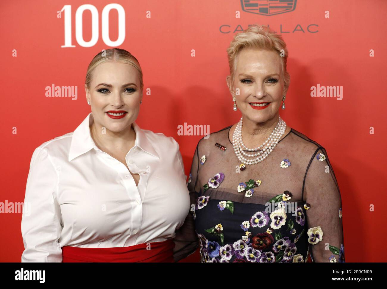 New York, United States. 26th Apr, 2023. Meghan McCain, left and Cindy ...