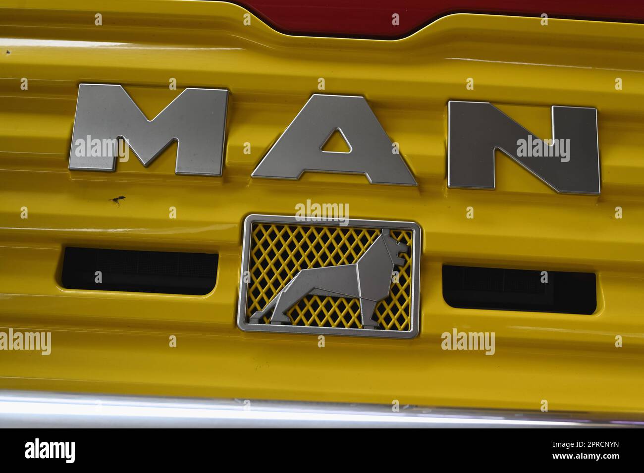 Cologne, Germany. 26th Apr, 2023. Logo, lettering of the German truck ...