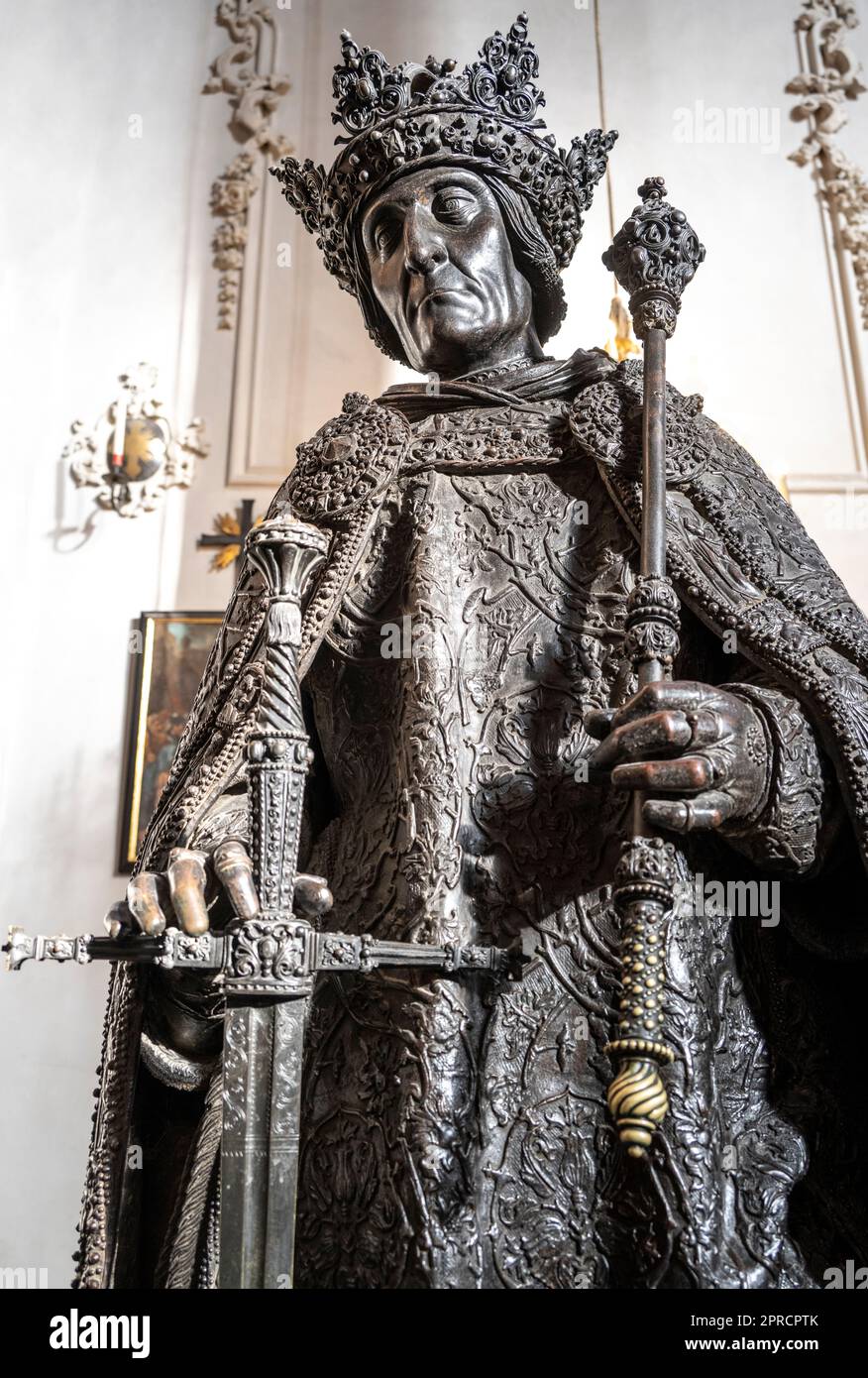 Frederick III bronze statue at the Hofkirche museum in Innsbruck for ...