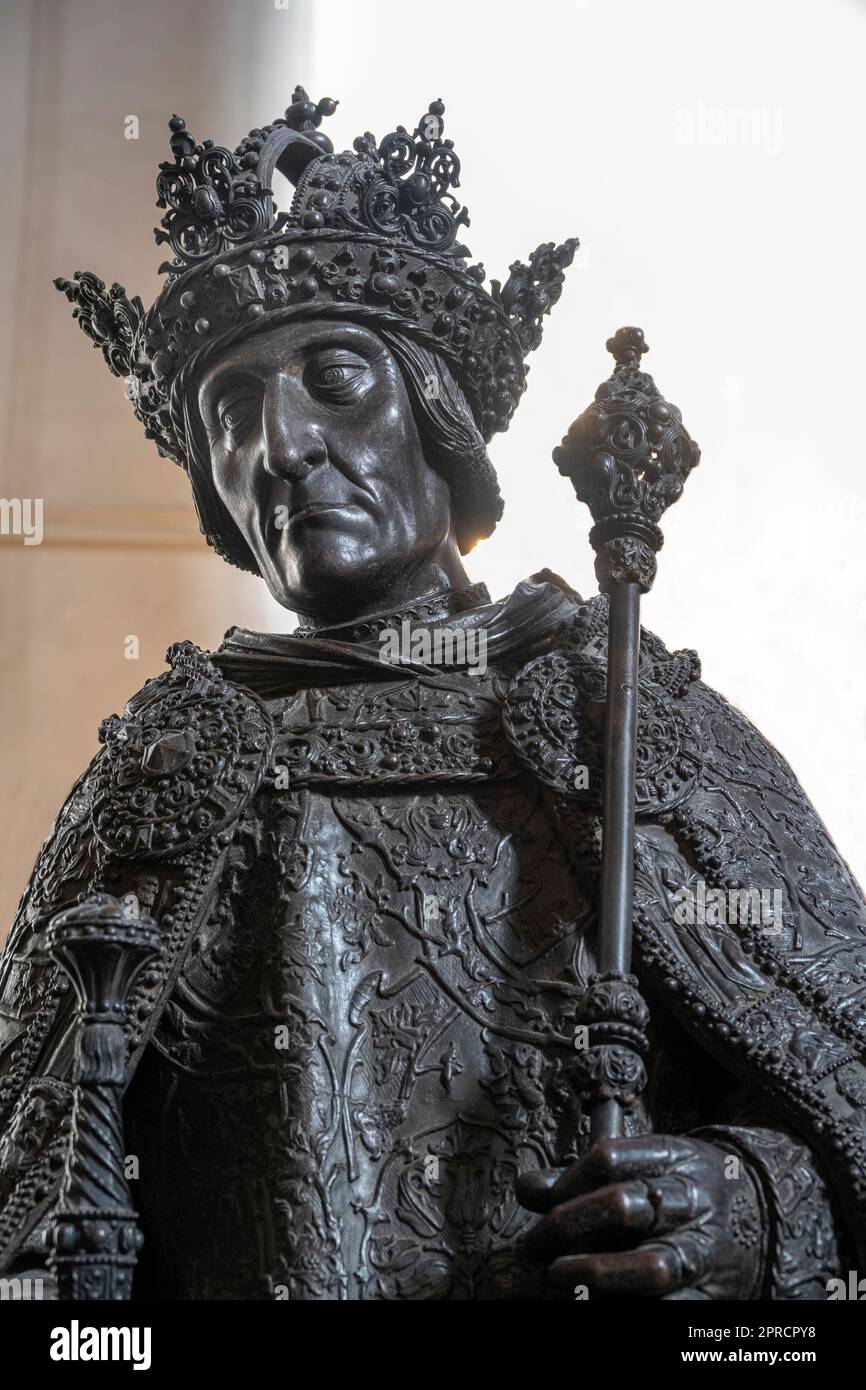 Frederick III bronze statue at the Hofkirche museum in Innsbruck for ...