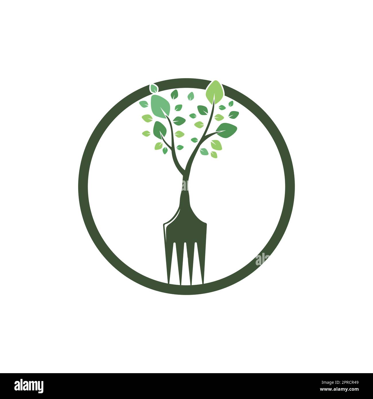 Fork tree vector logo design. Restaurant and farming logo concept Stock ...