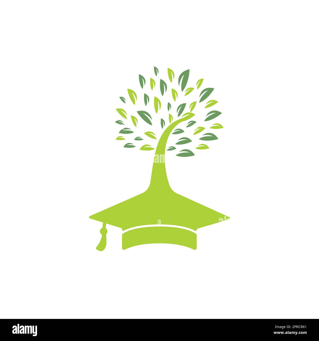 Creative modern nature Education logo design. Graduation cap and tree ...