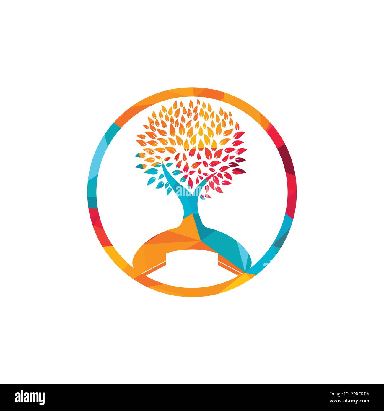 Nature call vector logo design. Handset tree icon design template Stock ...
