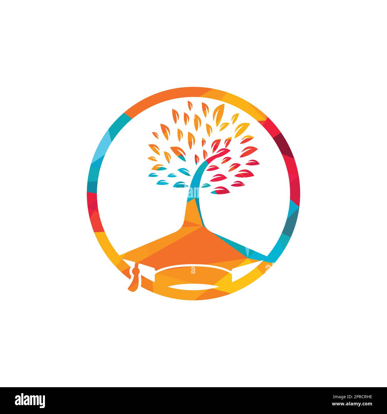 Creative modern nature Education logo design. Graduation cap and tree ...