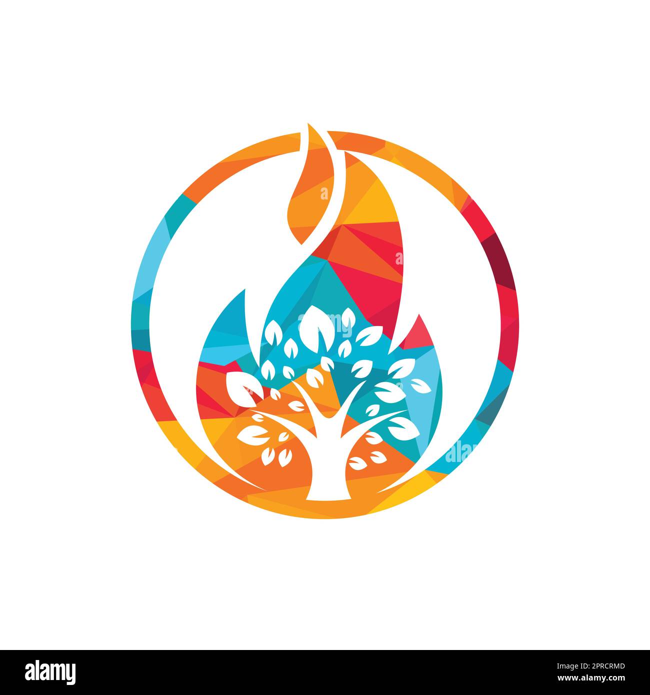 Fire Tree vector logo design template Stock Vector Image & Art - Alamy