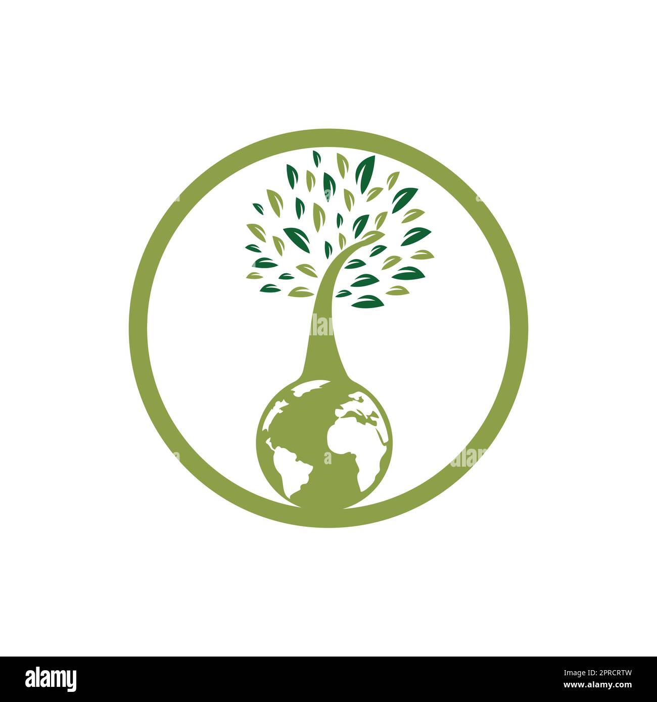 Globe tree vector logo design template. Planet and eco symbol or icon ...