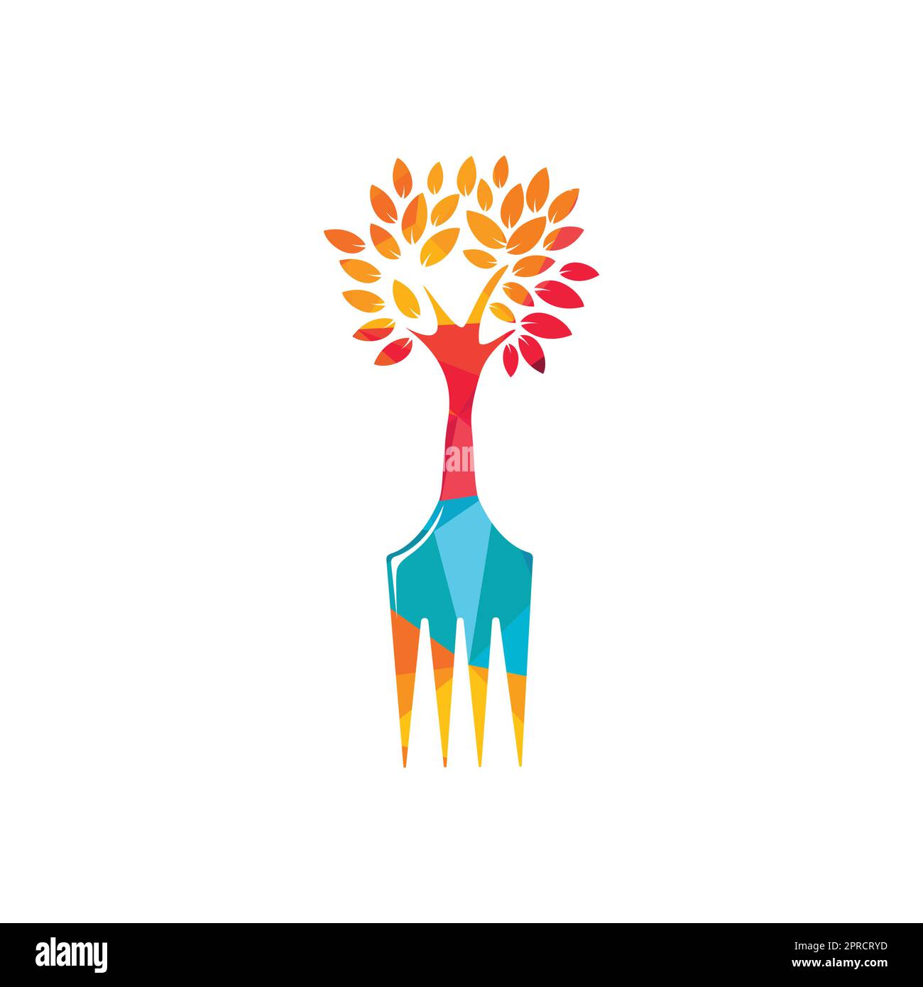 Fork tree vector logo design. Restaurant and farming logo concept Stock Vector Image & Art - Alamy