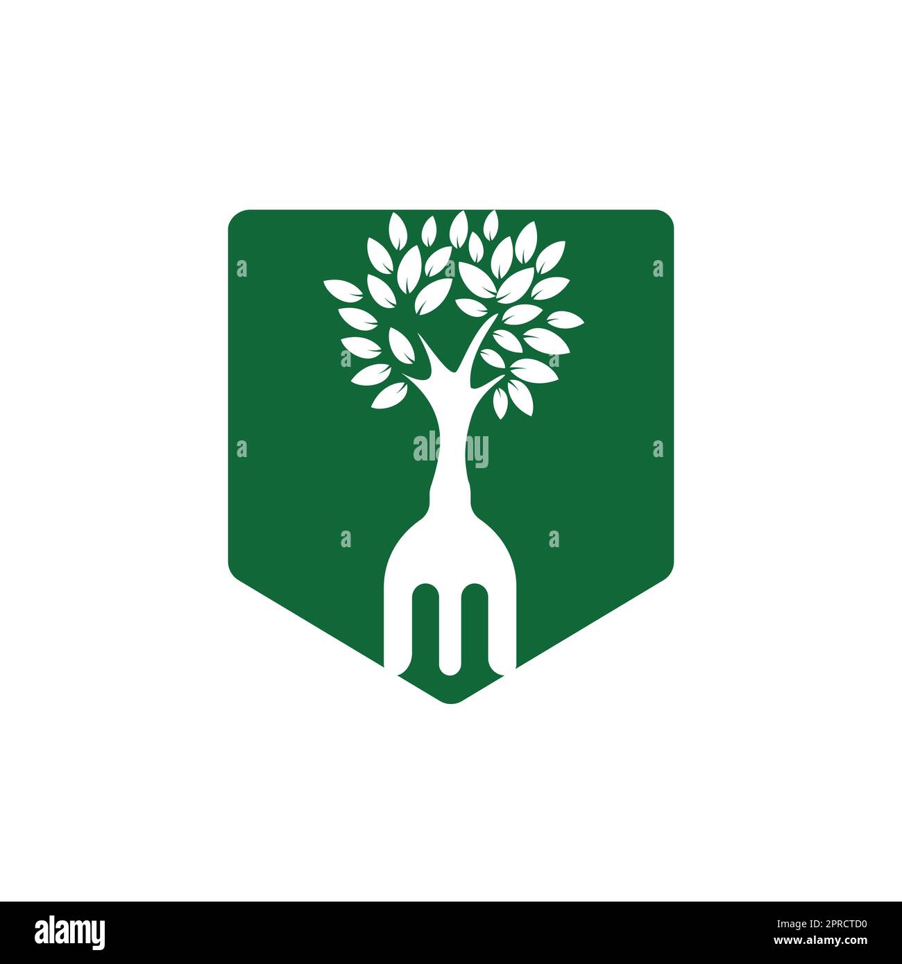 Fork tree vector logo design. Restaurant and farming logo concept Stock ...