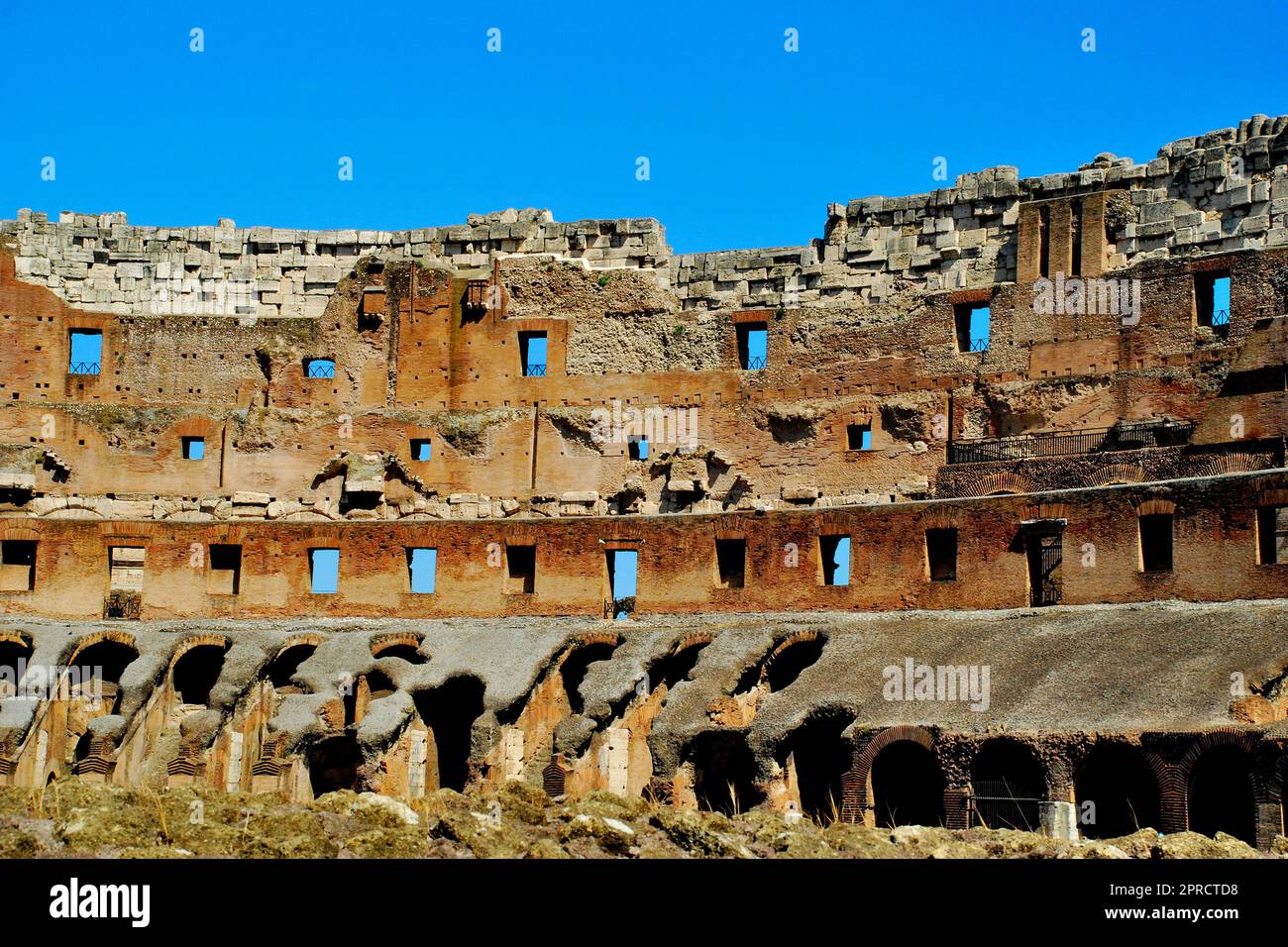 Inner view of the Colosseum, is an elliptical amphitheatre in the ...