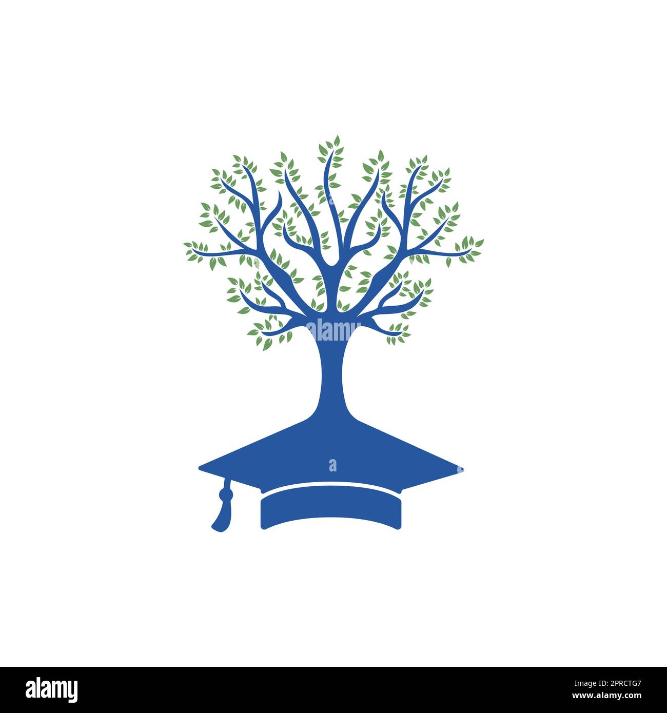 Creative modern nature Education logo design. Graduation cap and tree ...