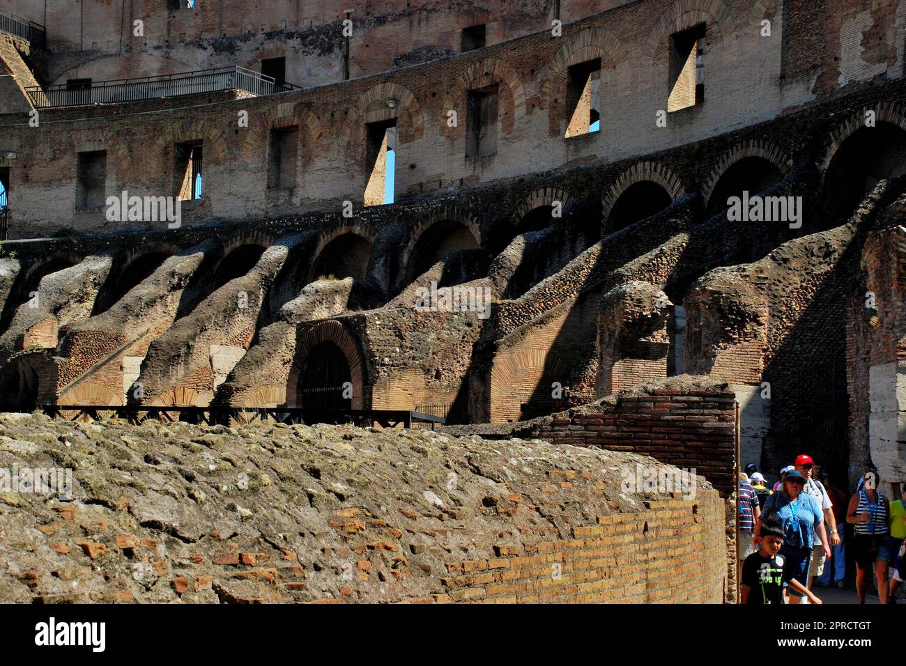 Inner view of the Colosseum, is an elliptical amphitheatre in the ...
