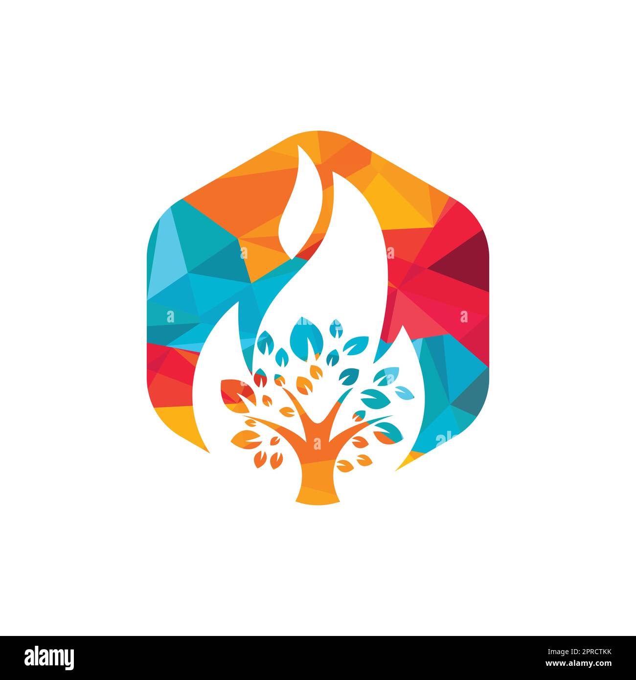 Fire Tree vector logo design template Stock Vector Image & Art - Alamy