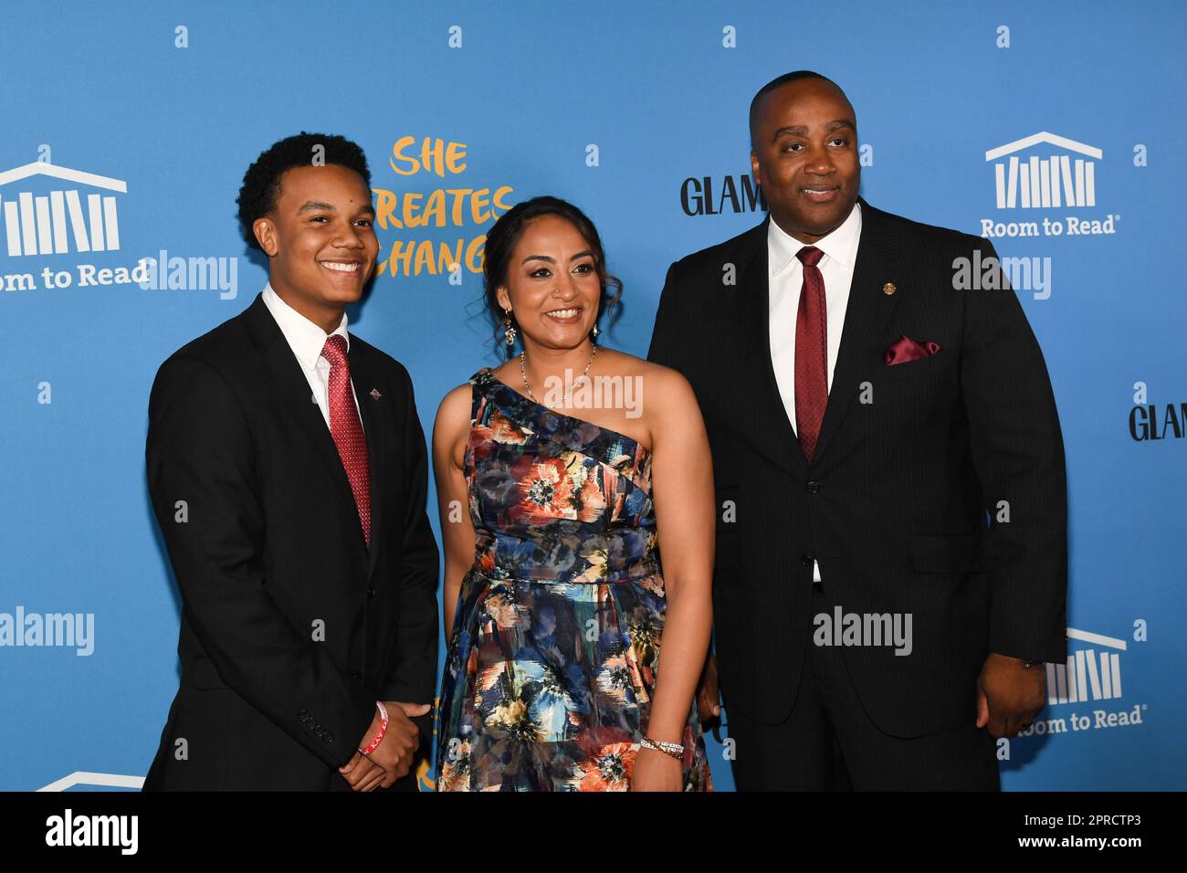 New York, USA. 26th Apr, 2023. Dr. Geetha Murali (center) attends the ...