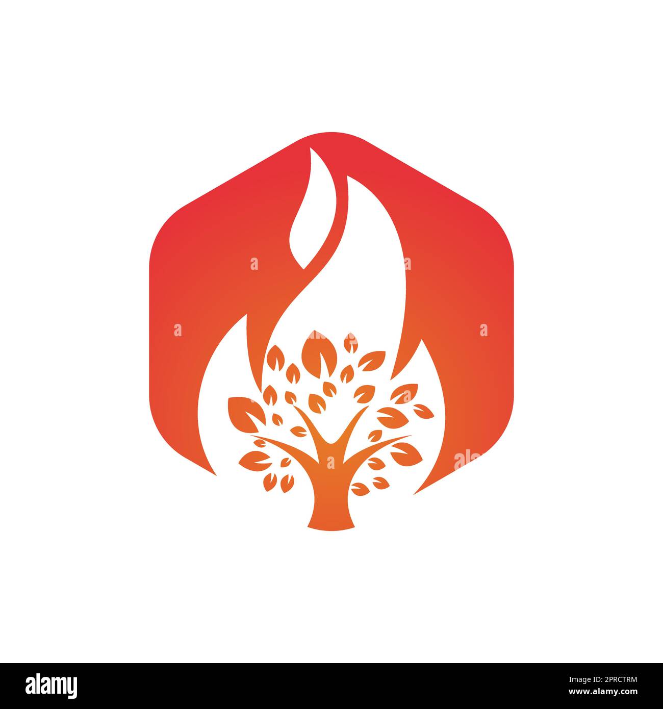 Fire Tree vector logo design template Stock Vector Image & Art - Alamy