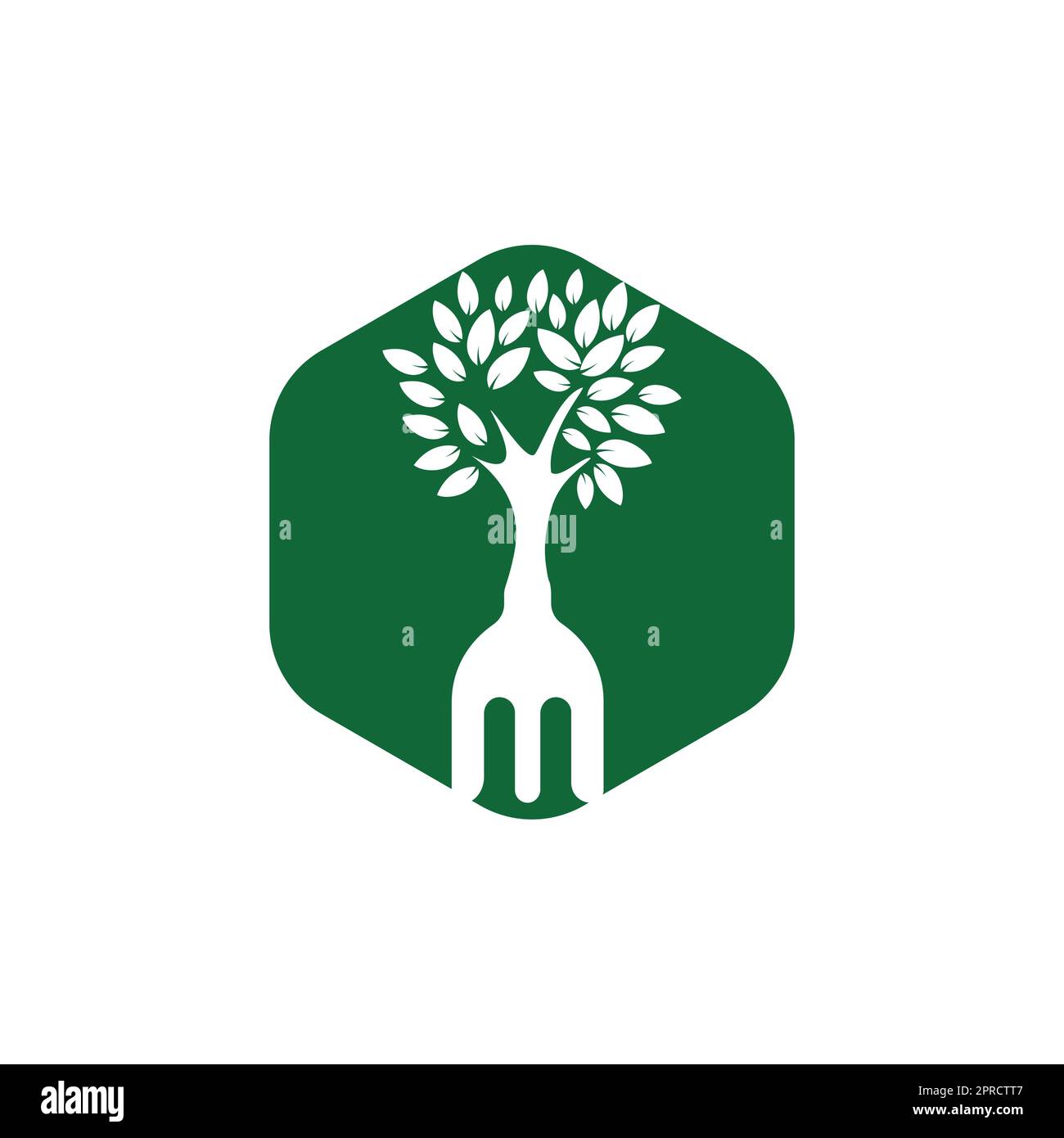 Fork tree vector logo design. Restaurant and farming logo concept Stock ...