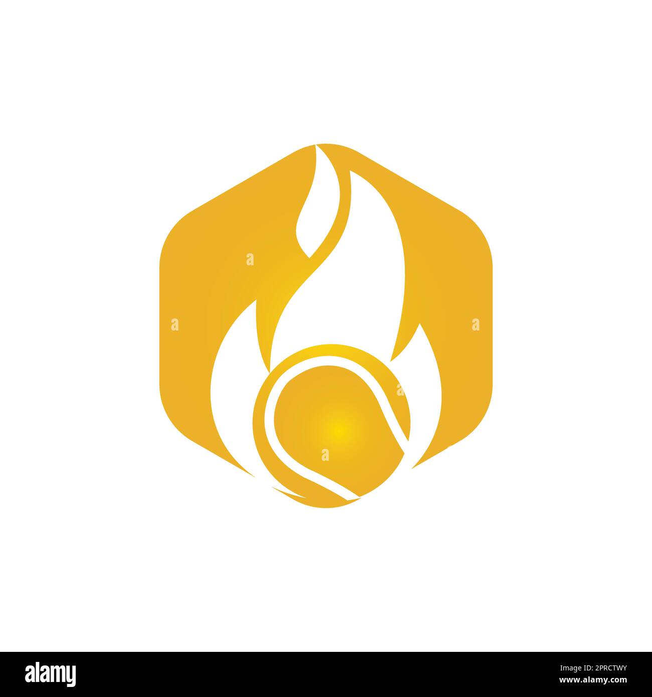 Tennis sports vector logo design. Fire and tennis ball logo icon design ...