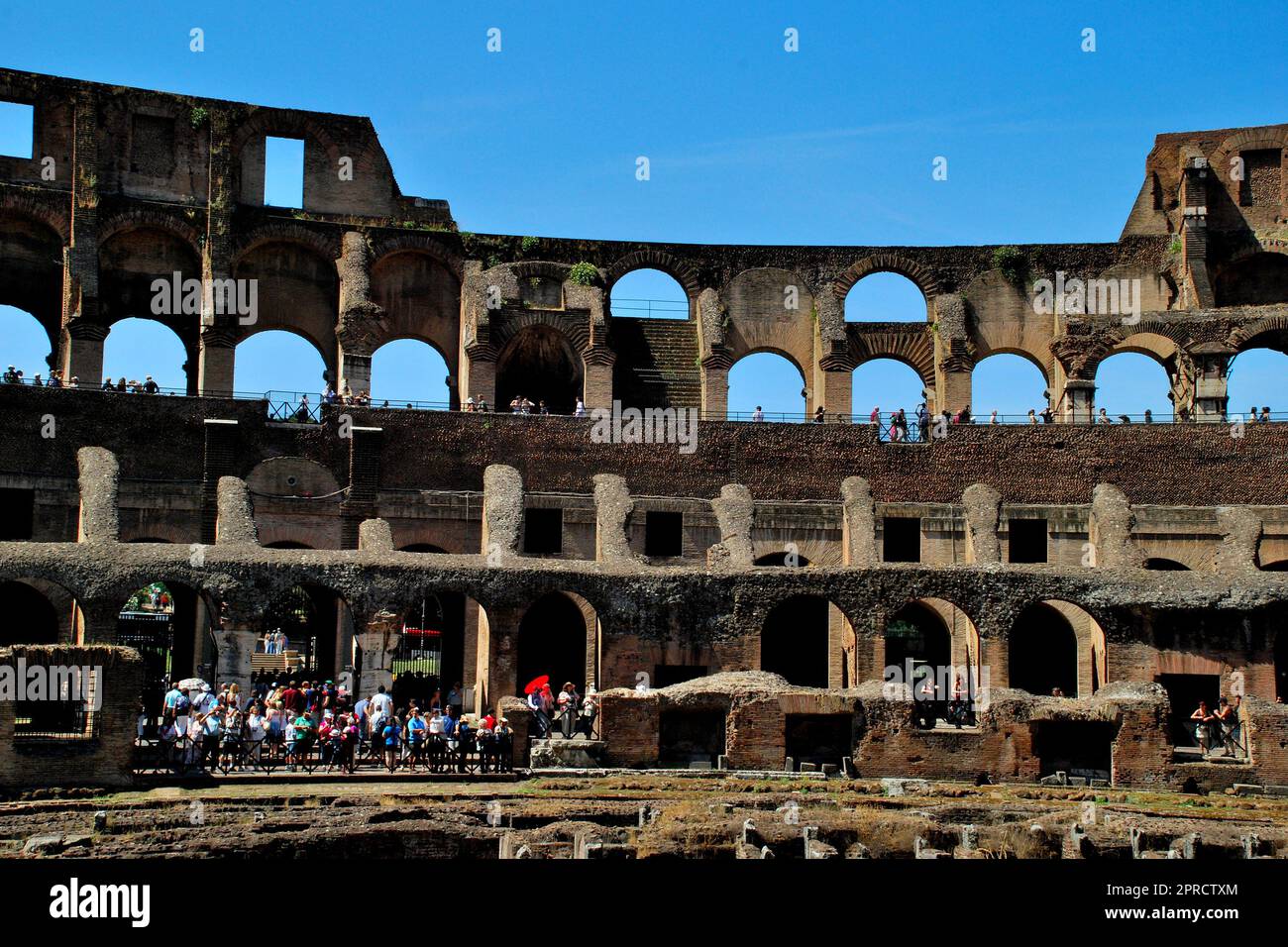 Inner view of the Colosseum, is an elliptical amphitheatre in the ...