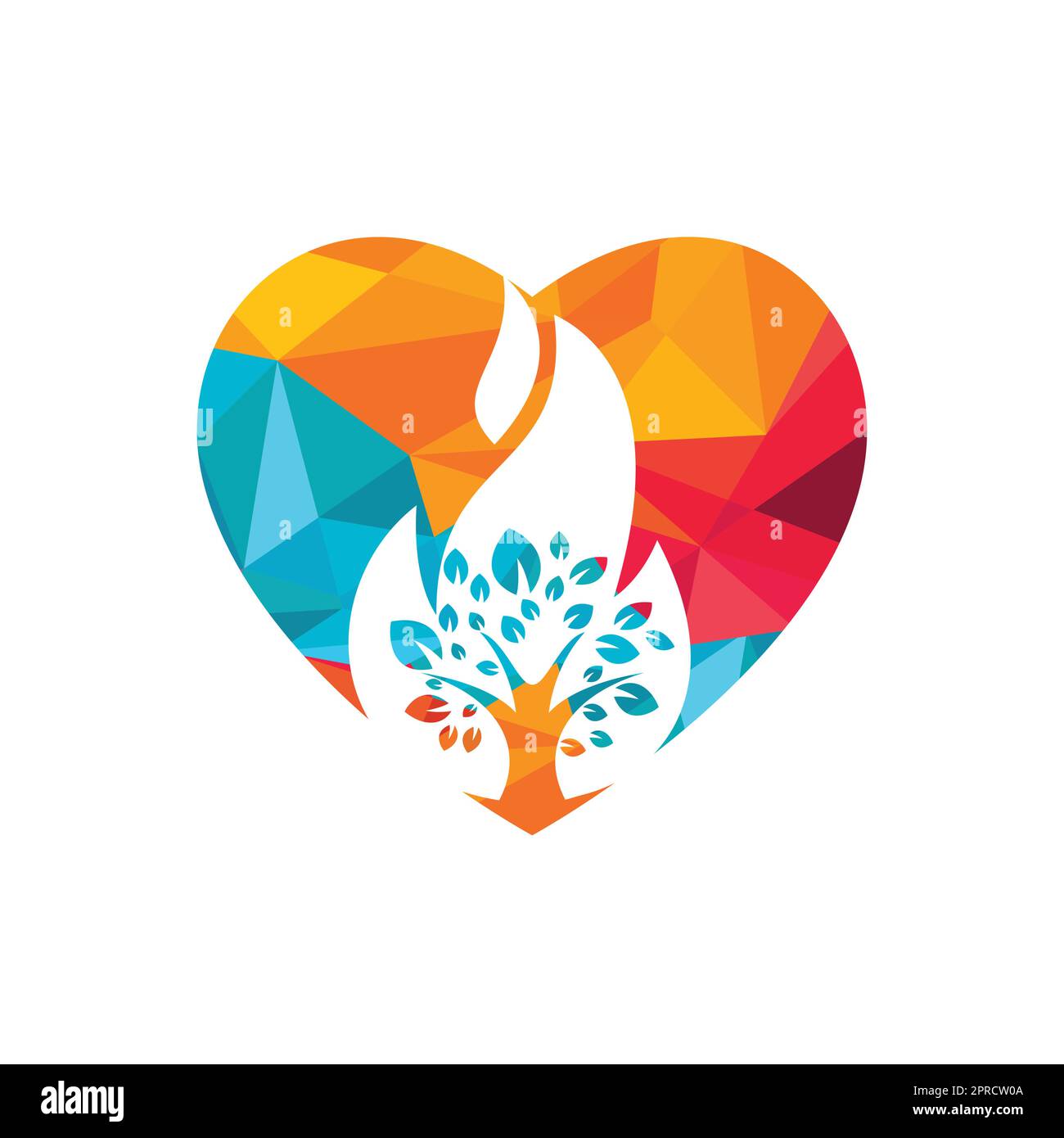 Fire Tree vector logo design template Stock Vector Image & Art - Alamy