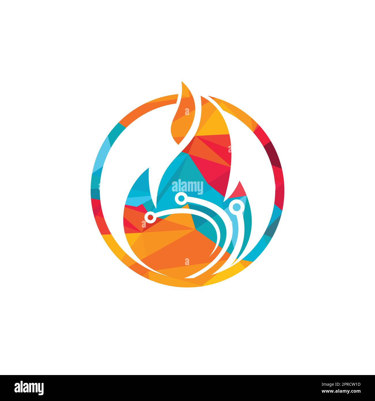 Hot Technology vector logo design. Fire and technology logo concept ...