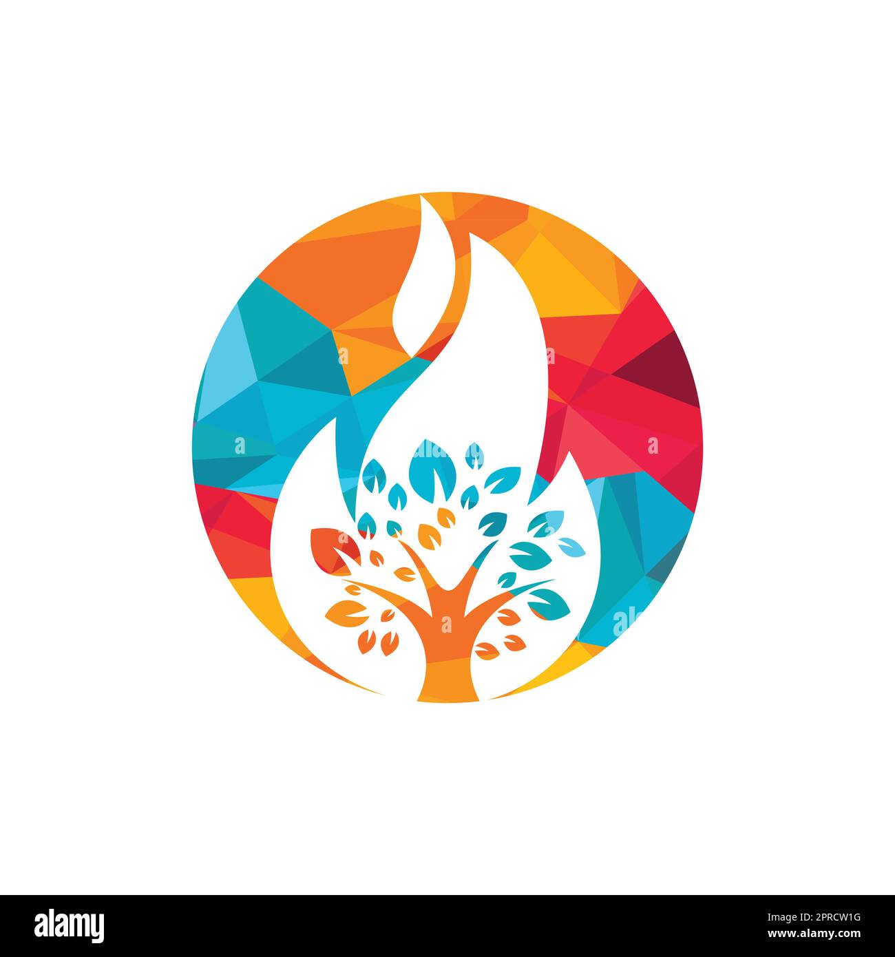 Fire Tree vector logo design template Stock Vector Image & Art - Alamy