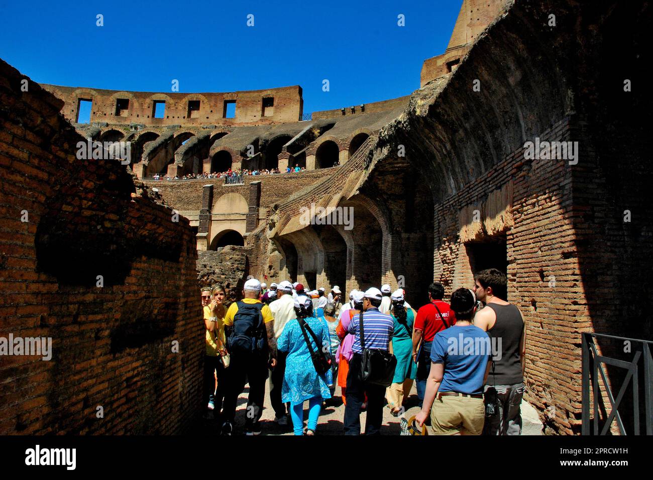 Inner view of the Colosseum, is an elliptical amphitheatre in the ...