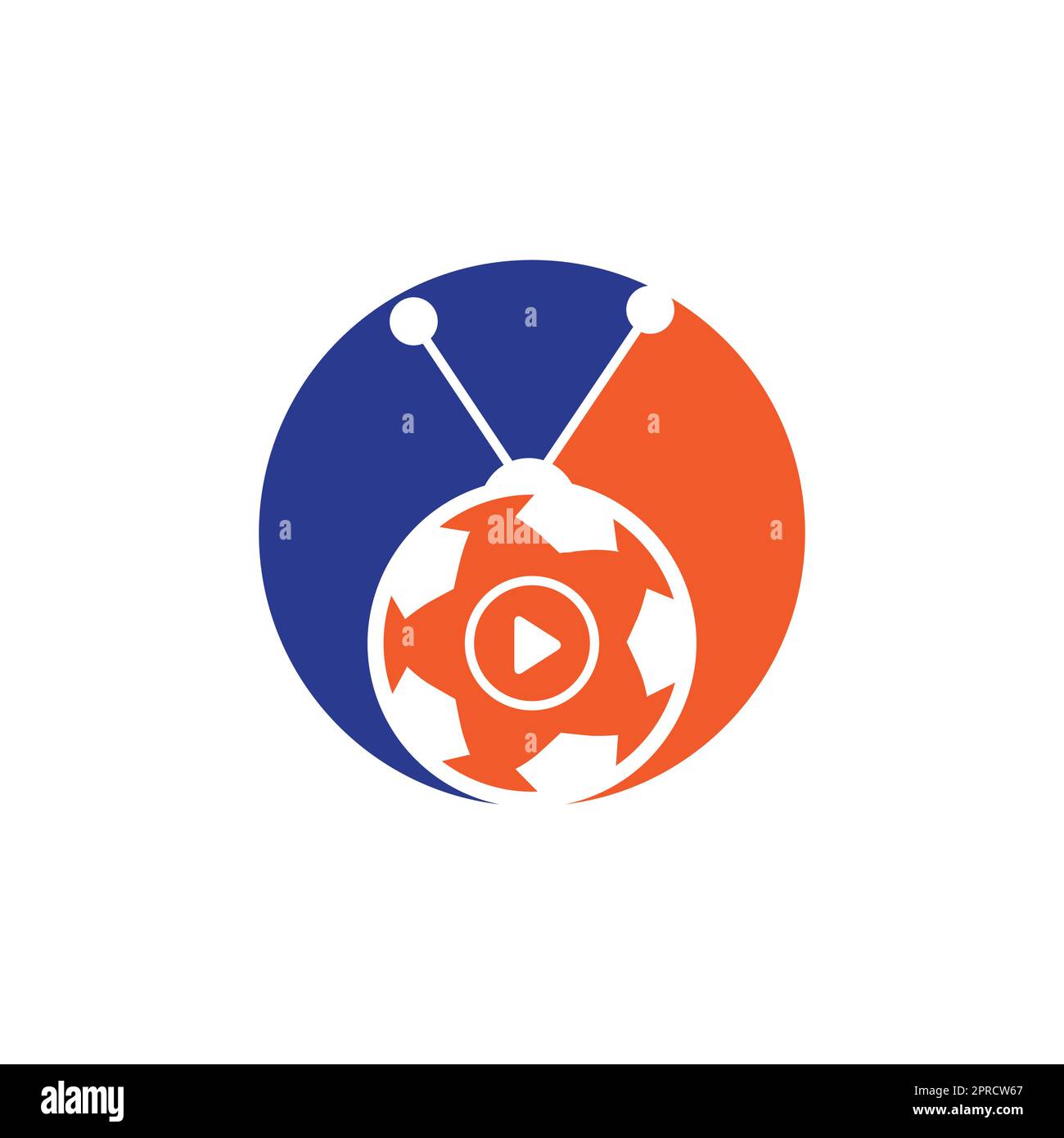 Soccer television vector logo design template. Football tv icon logo ...