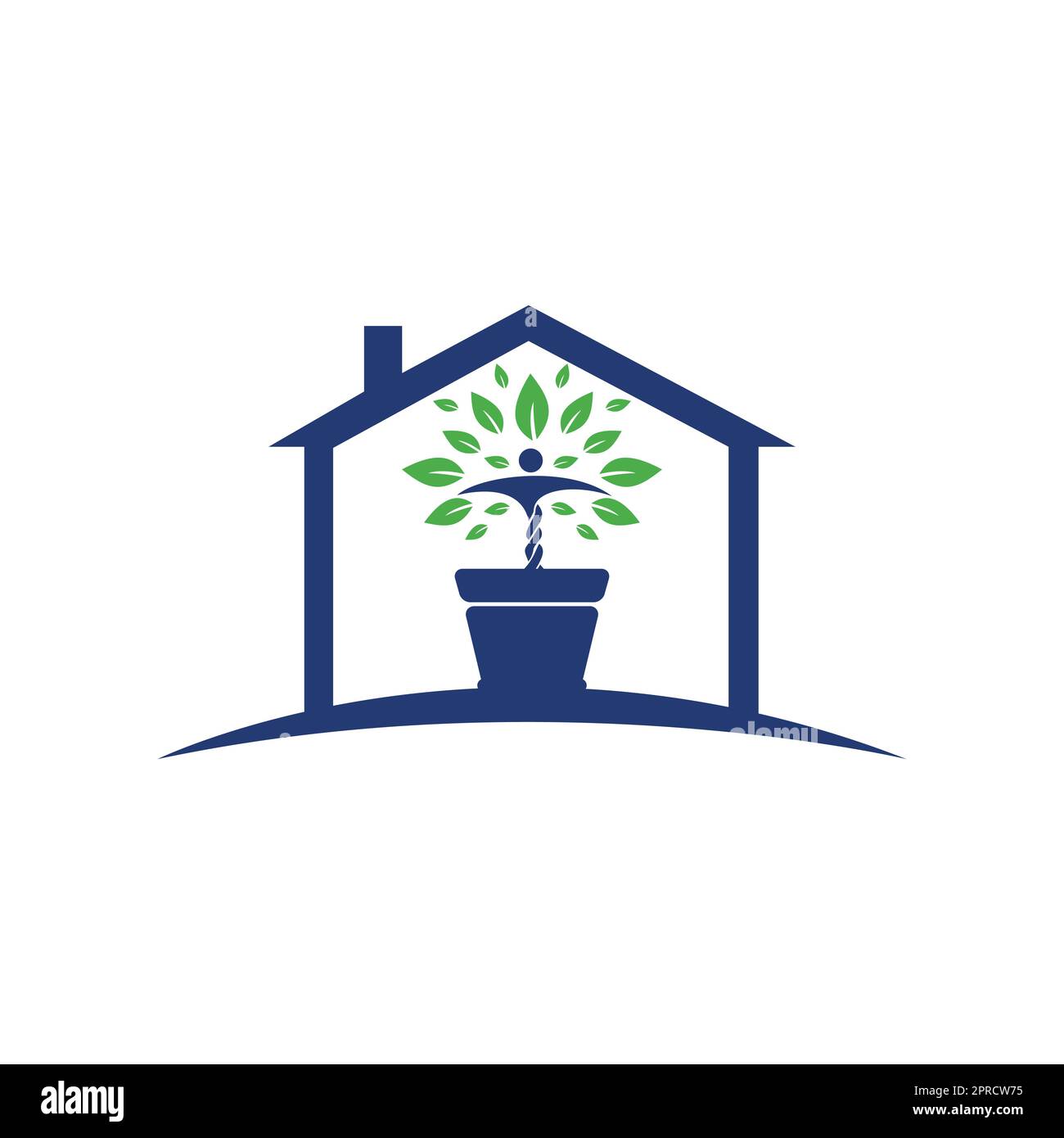 Flower pot and Human plant logo. Growth vector logo. Spa wellness logo ...