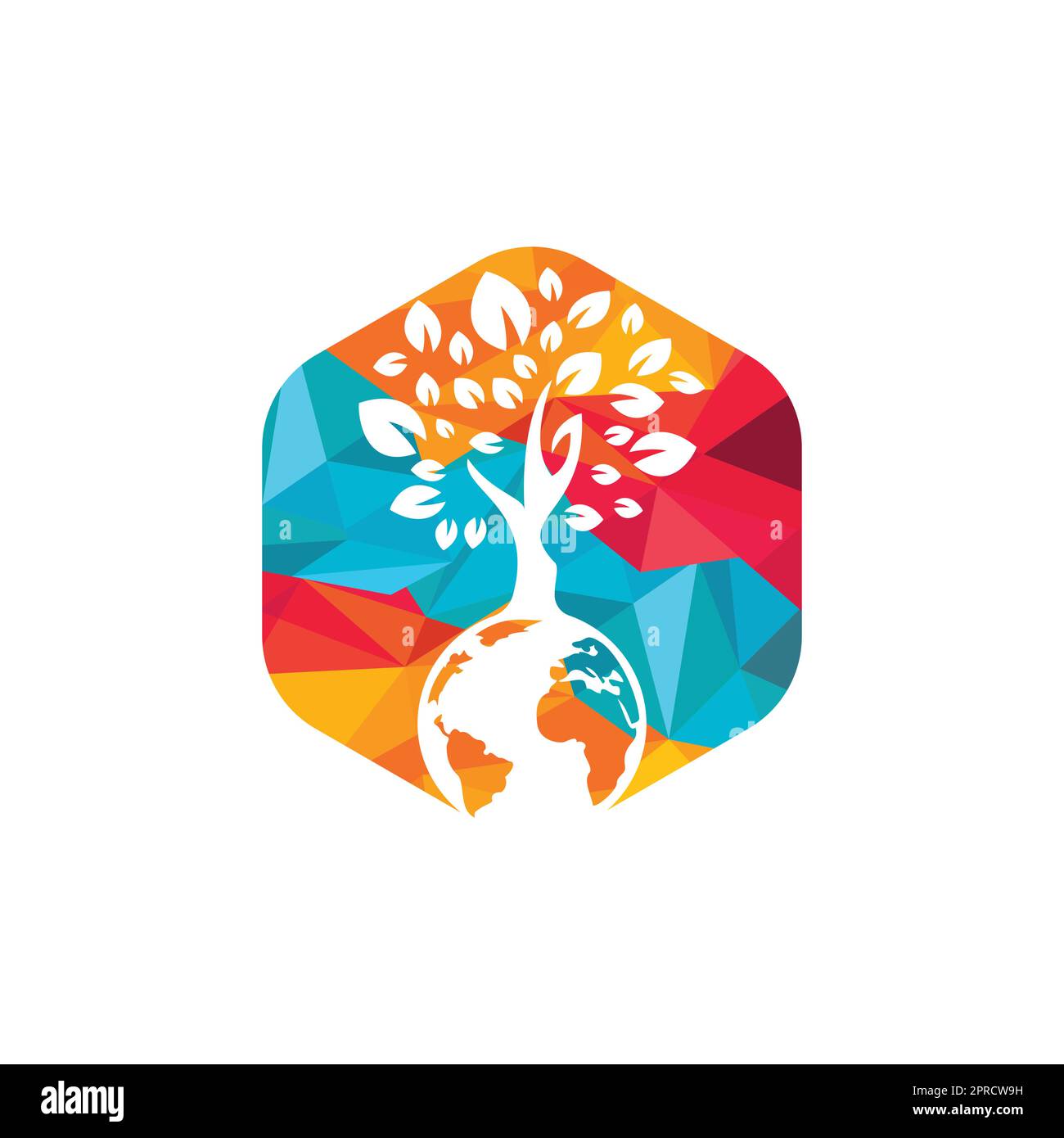 Globe tree vector logo design template. Planet and eco symbol or icon ...