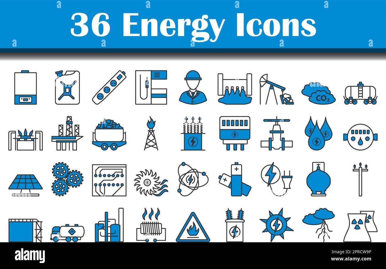 Energy Icon Set Stock Vector Image & Art - Alamy