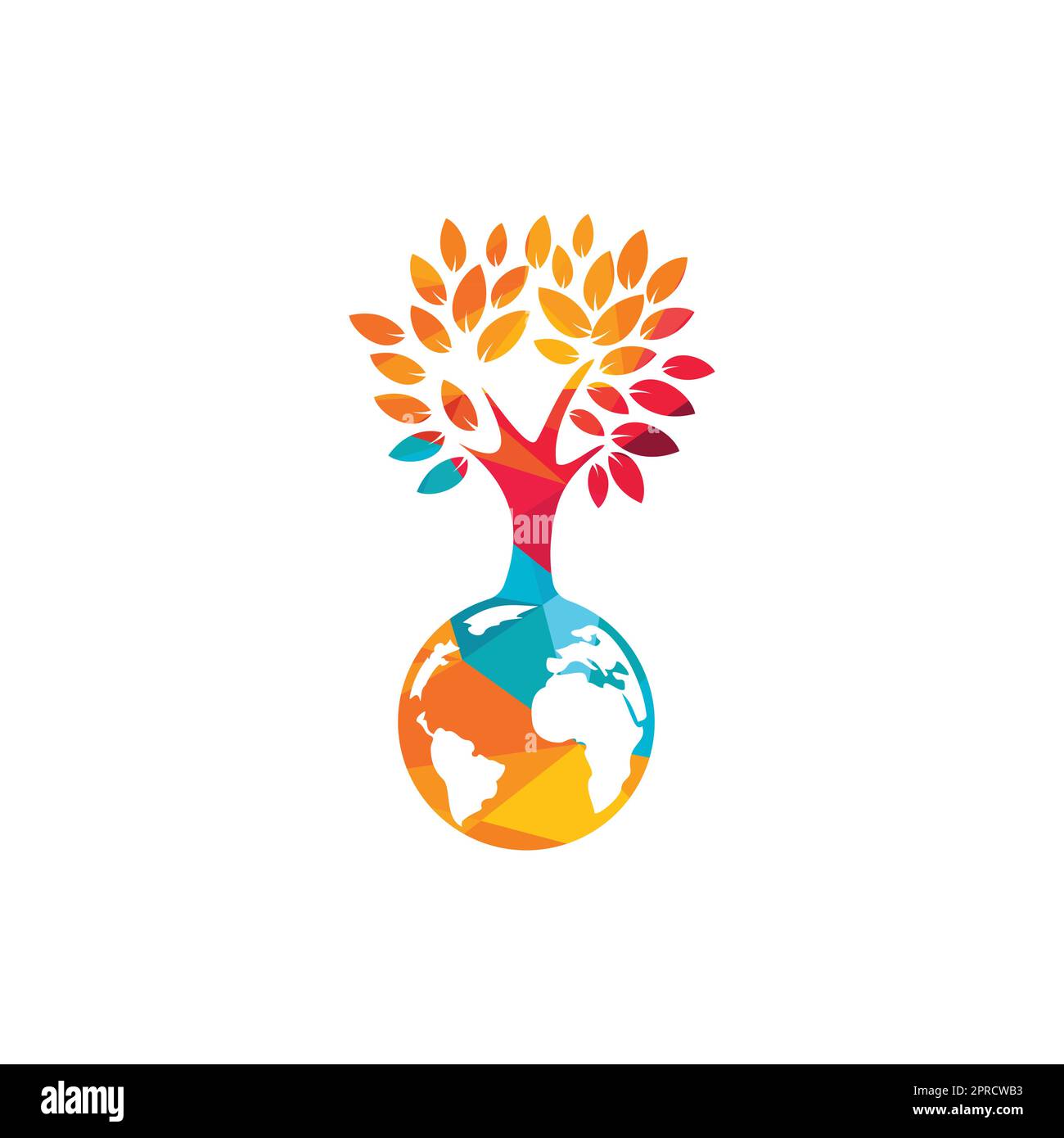 Globe tree vector logo design template. Planet and eco symbol or icon ...