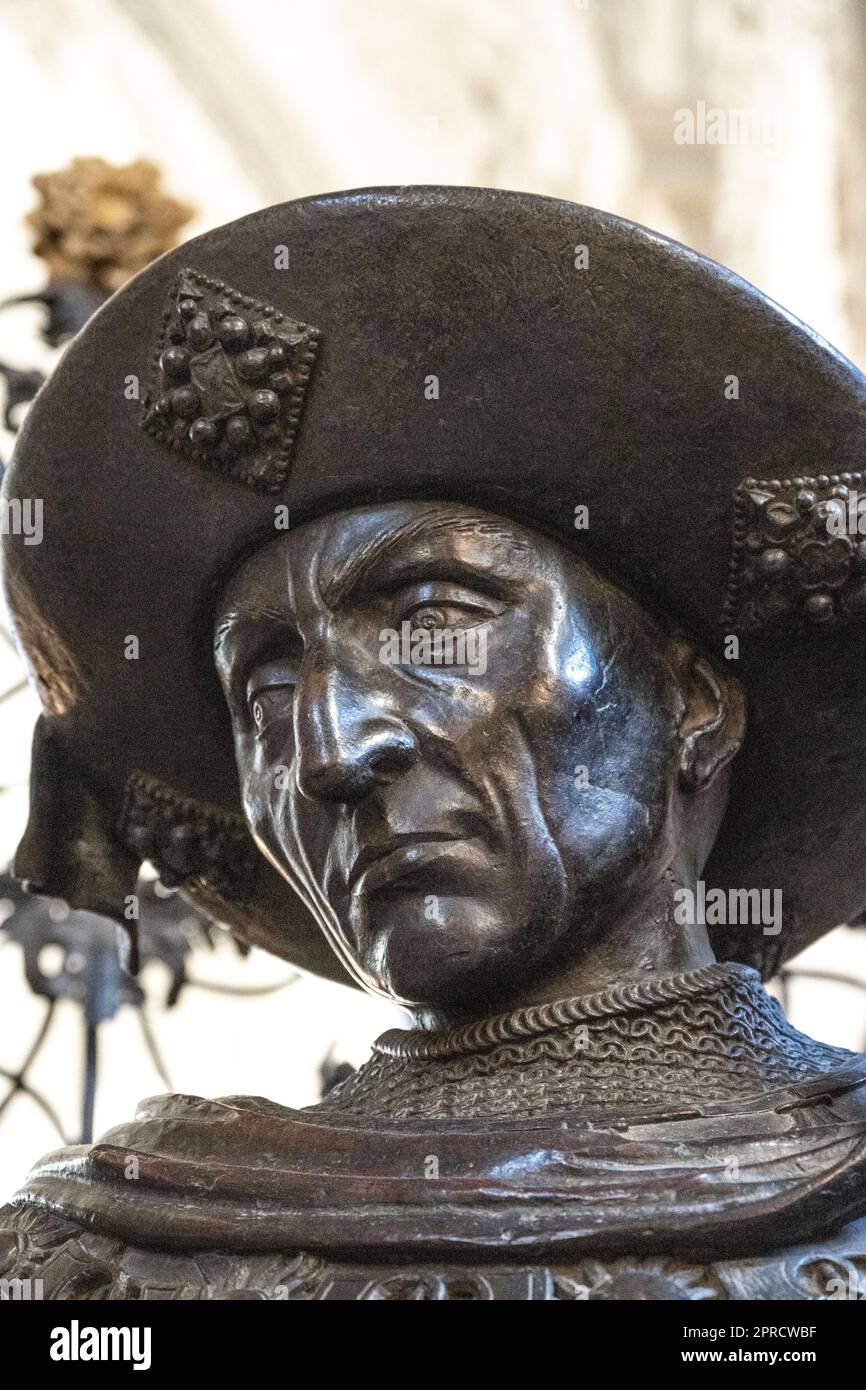 Philip the Good or Duke of Burgundy bronze statue at the Hofkirche ...