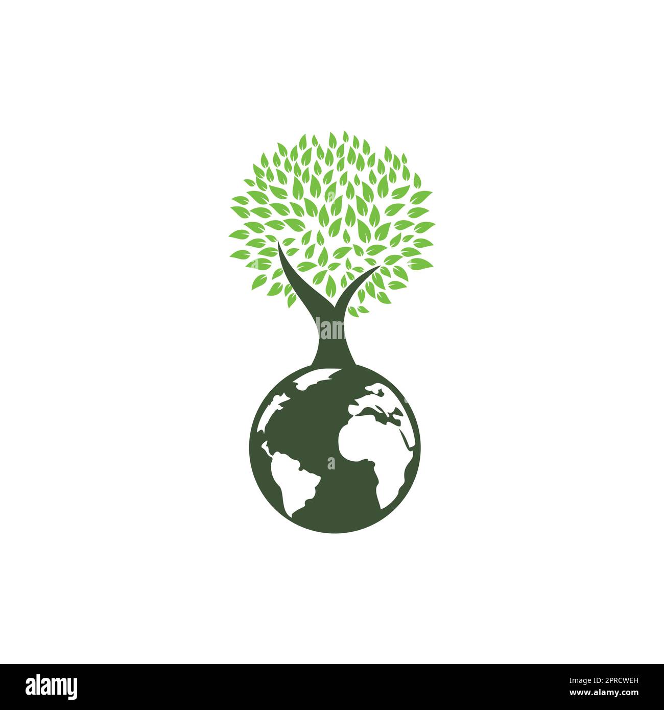 Globe tree vector logo design template. Planet and eco symbol or icon ...