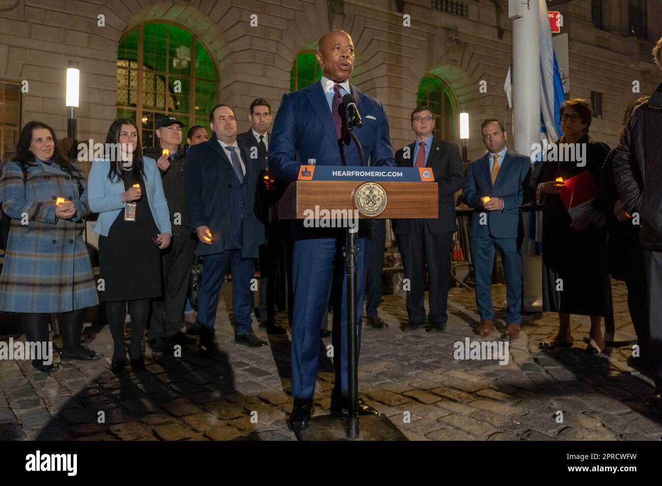 New York, United States. 26th Apr, 2023. New York City Mayor Eric Adams ...