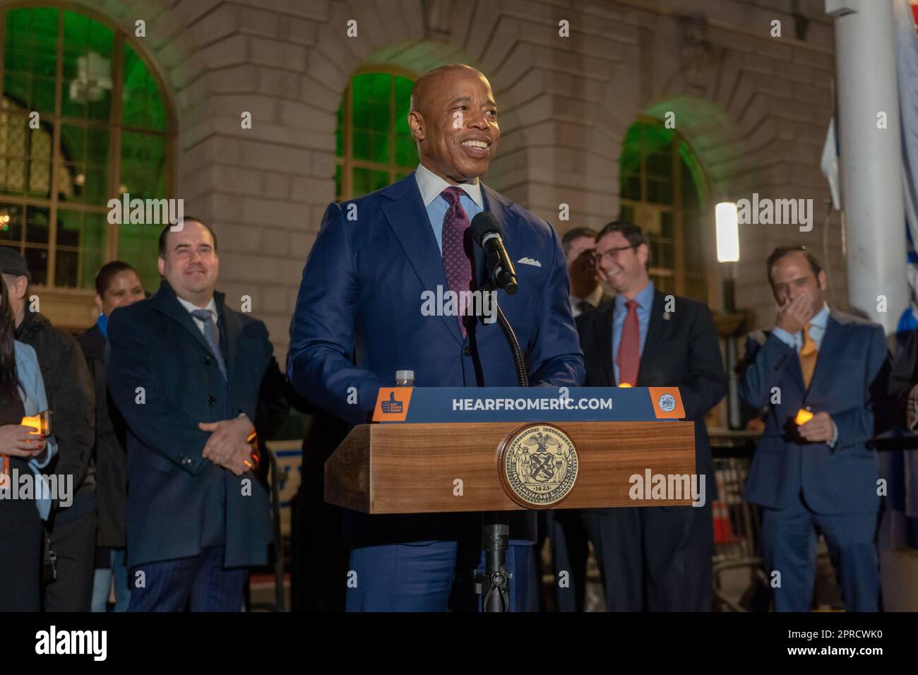 New York, United States. 26th Apr, 2023. New York City Mayor Eric Adams ...